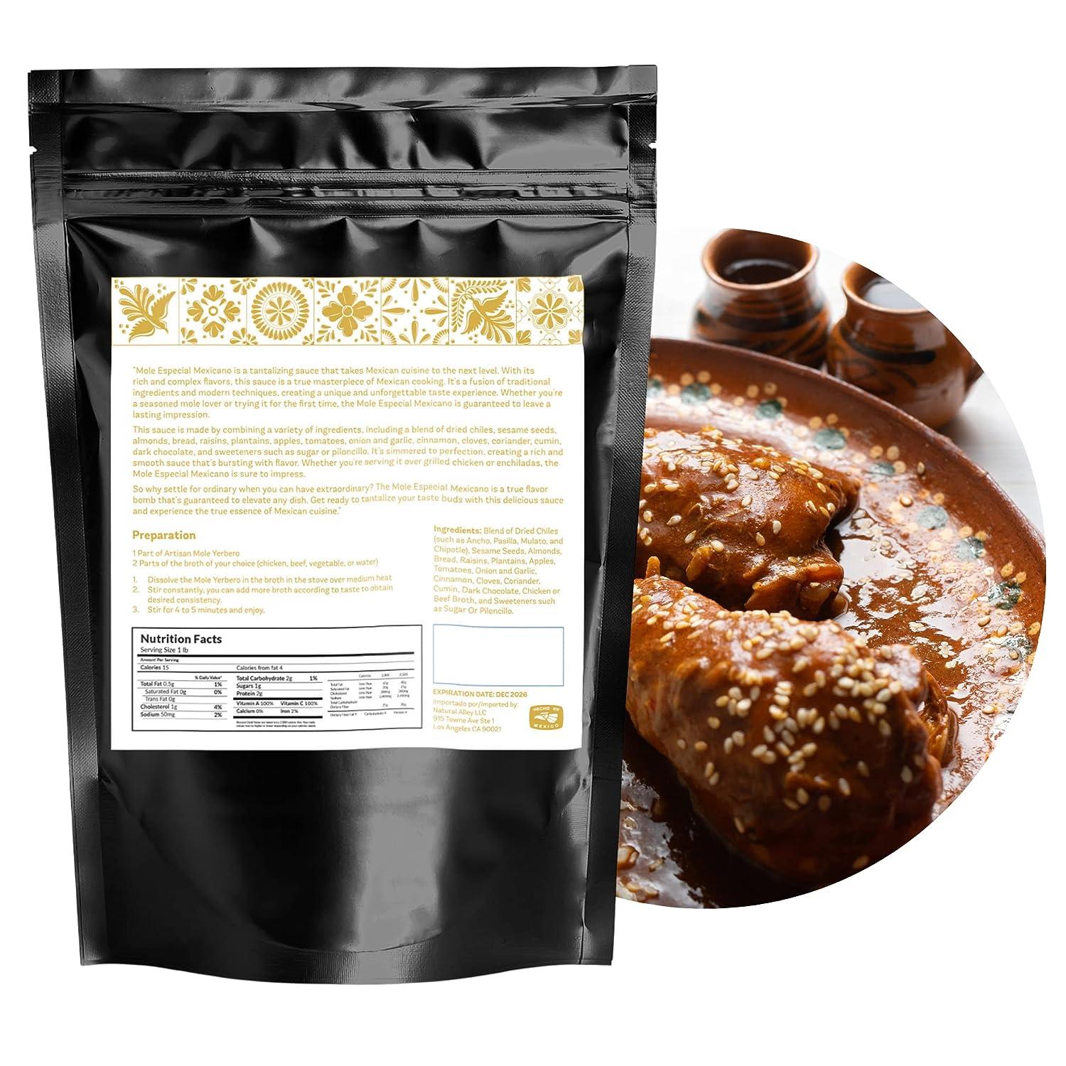 Yerbero Gourmet Mole Especial Poblano 1.1 Lb - Handmade Artisan Mole ...