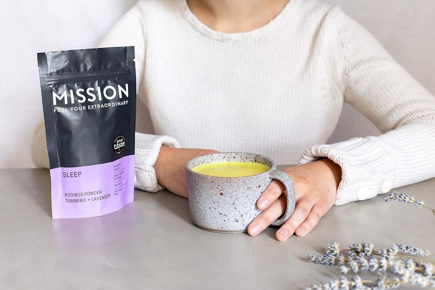 Sleep Matcha Tea - Rooibos Powder with Turmeric & Lavender | 30 Sachets ...