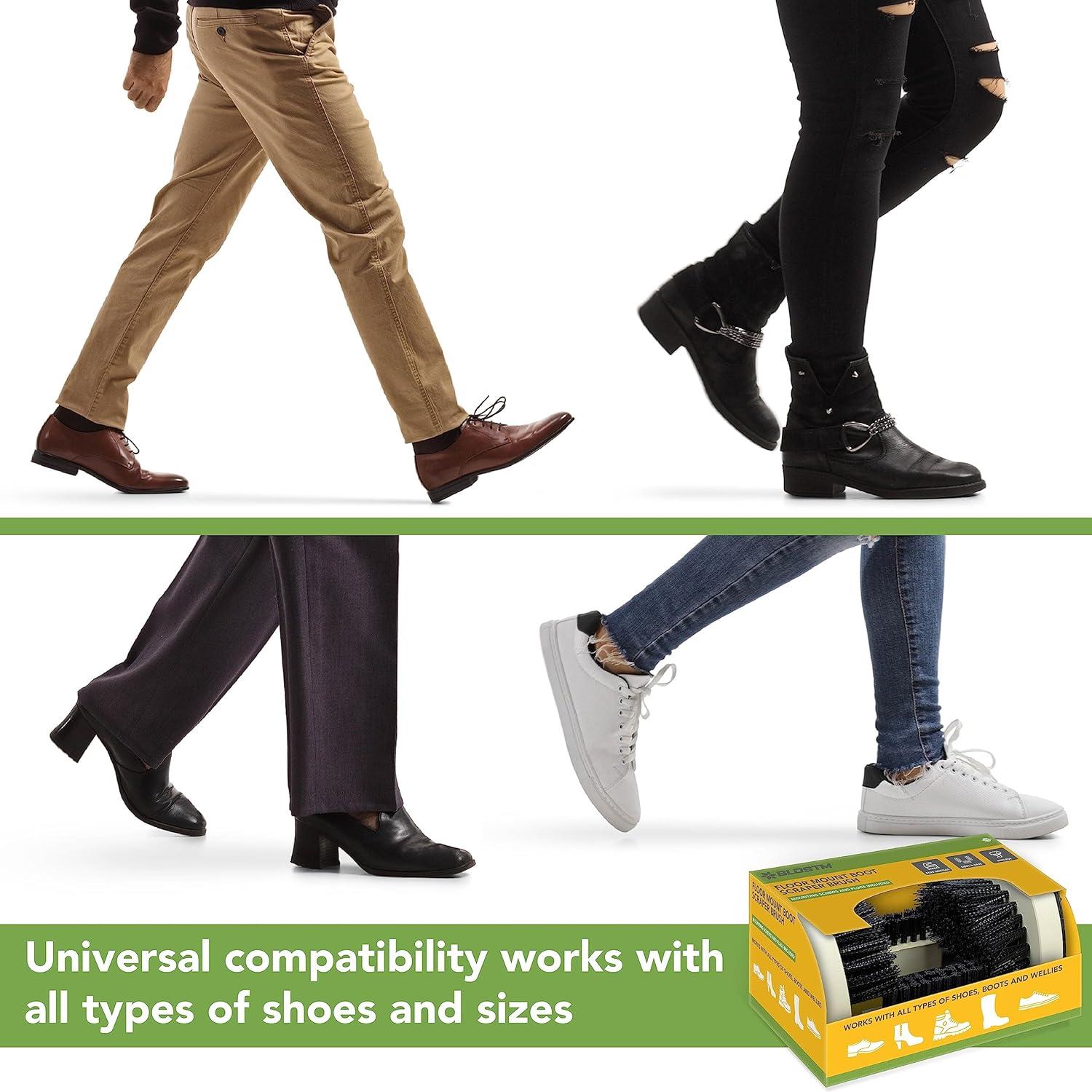 BLOSTM Metal Outdoor Boot Cleaner Brush - Heavy-Duty Boot Scraper for ...