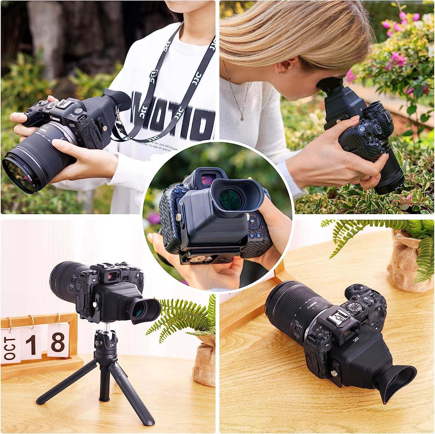 JJC Collapsible Camera LCD Viewfinder 3X Magnifier Sunshade Hood with ...