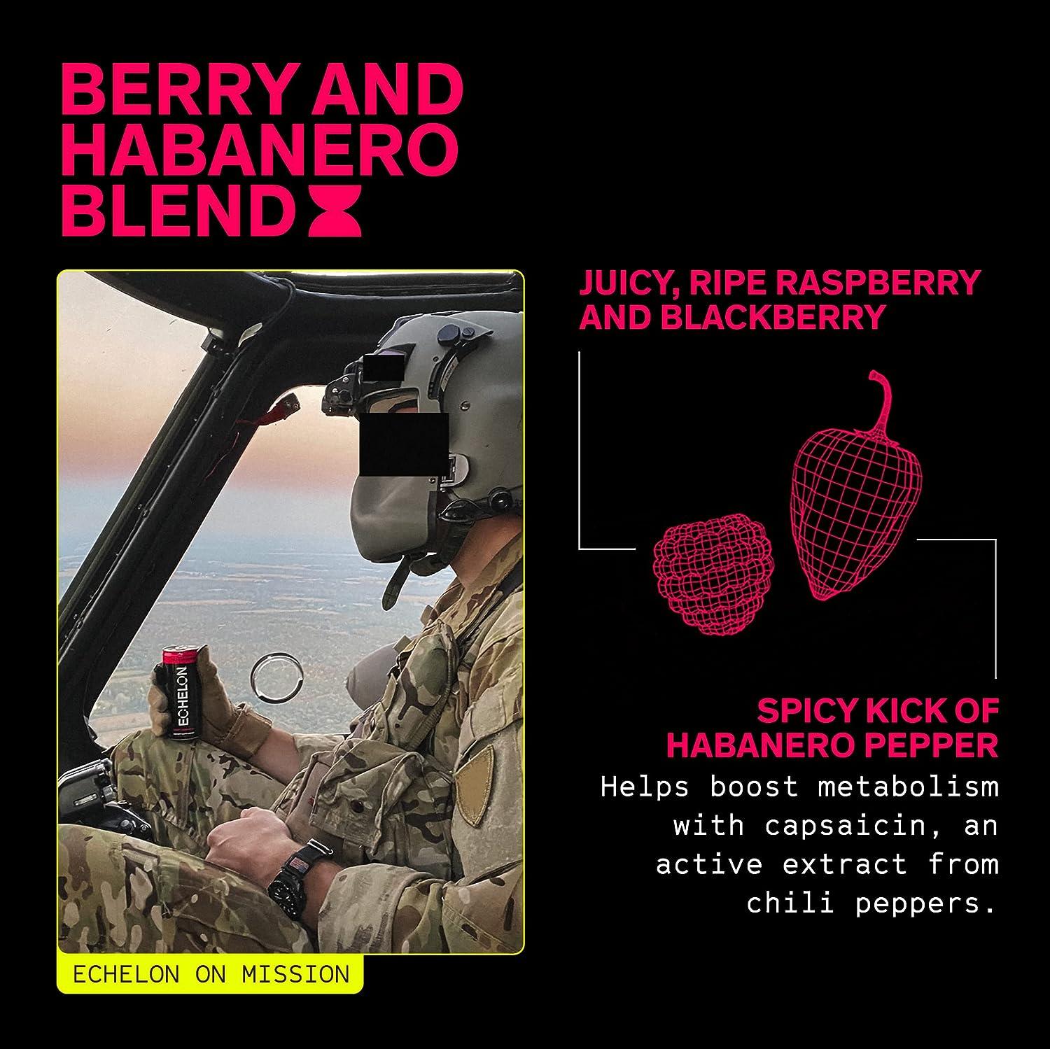 Echelon Pre-Workout Energy Drink 12-Pack - Berry Habanero - Peak ...