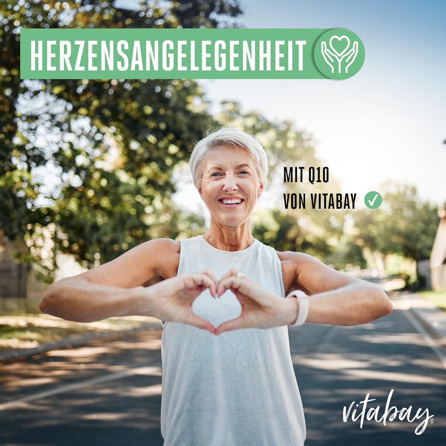 VITABAY Coenzyme Q10 Capsules 200mg - High Dose Vegan Antioxidant - 120 Capsules - Laboratory ...