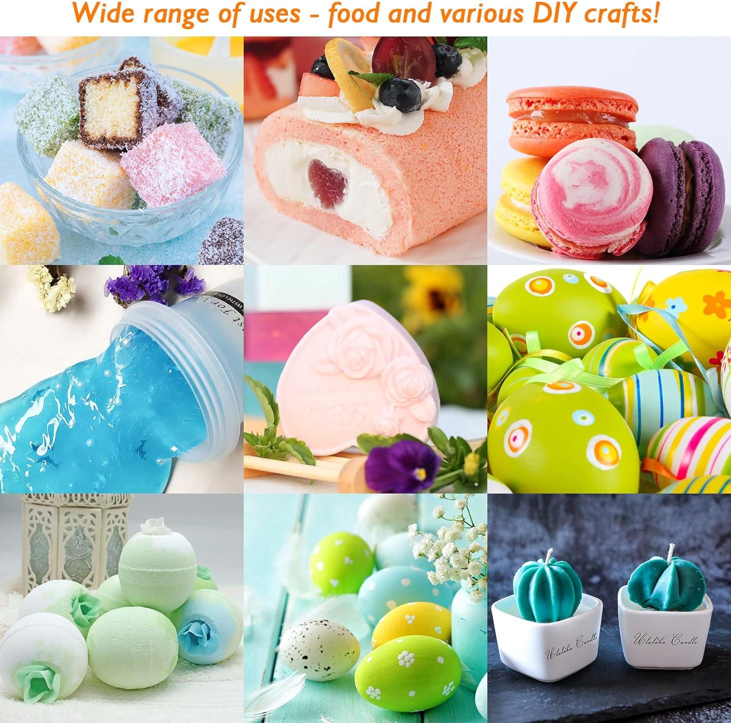 22 Color Food Colouring Gel Set - Concentrated Liquid Dye for Baking ...