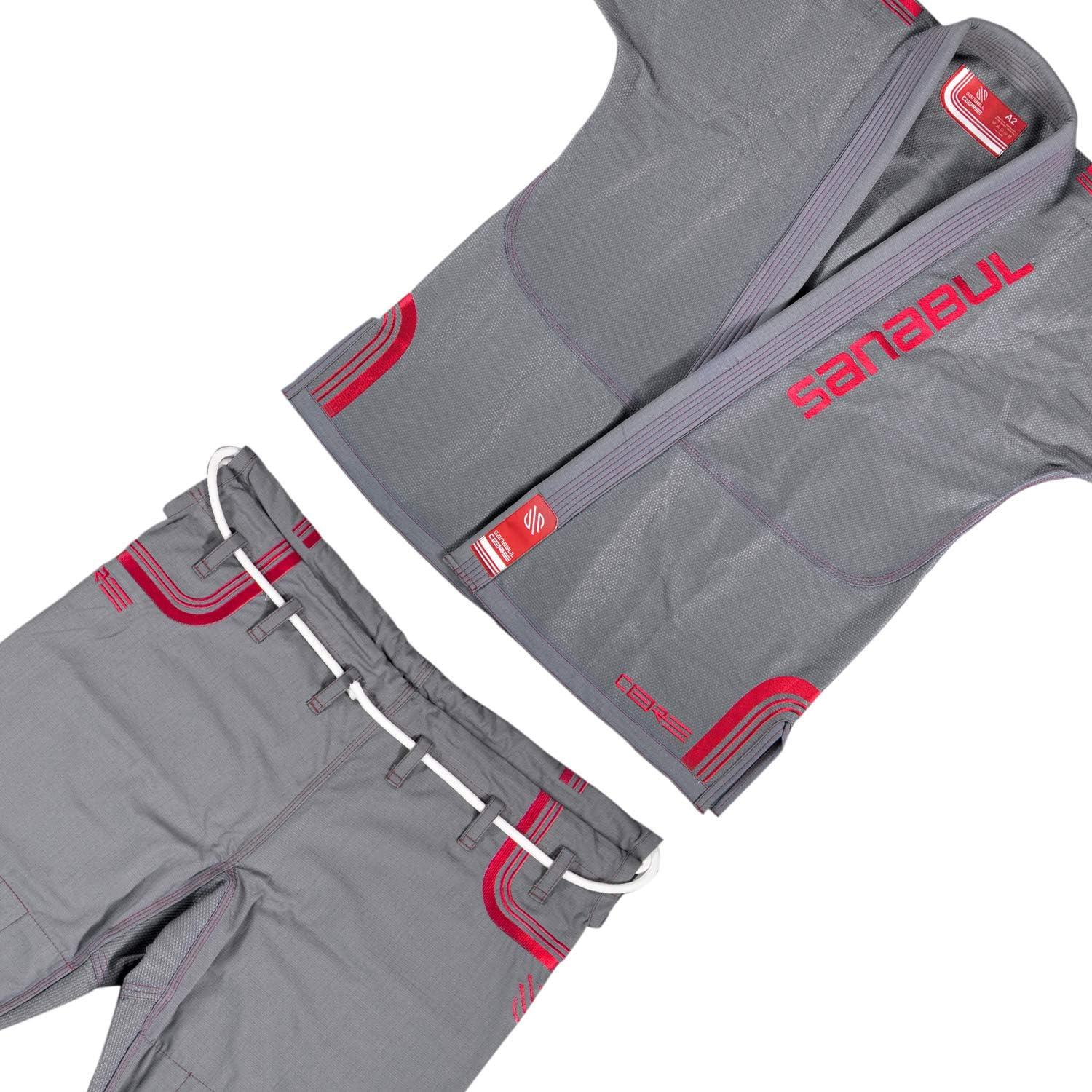 Sanabul Core Competition BJJ Gi IBJJF Approved - Grey/Red A2 (Special ...