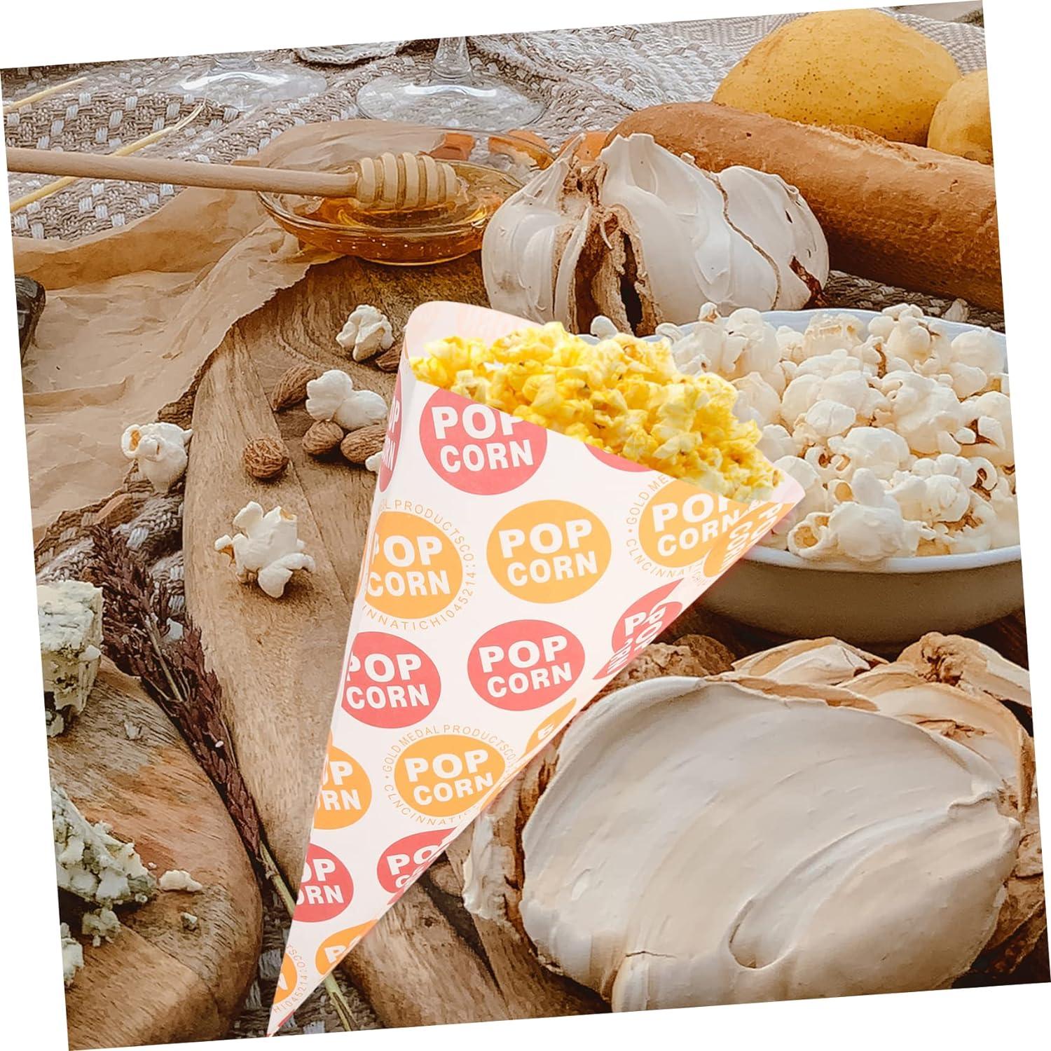 Didiseaon 200 Pcs Popcorn Bag Clear Goody Bag Kids Cone Bags Piping ...
