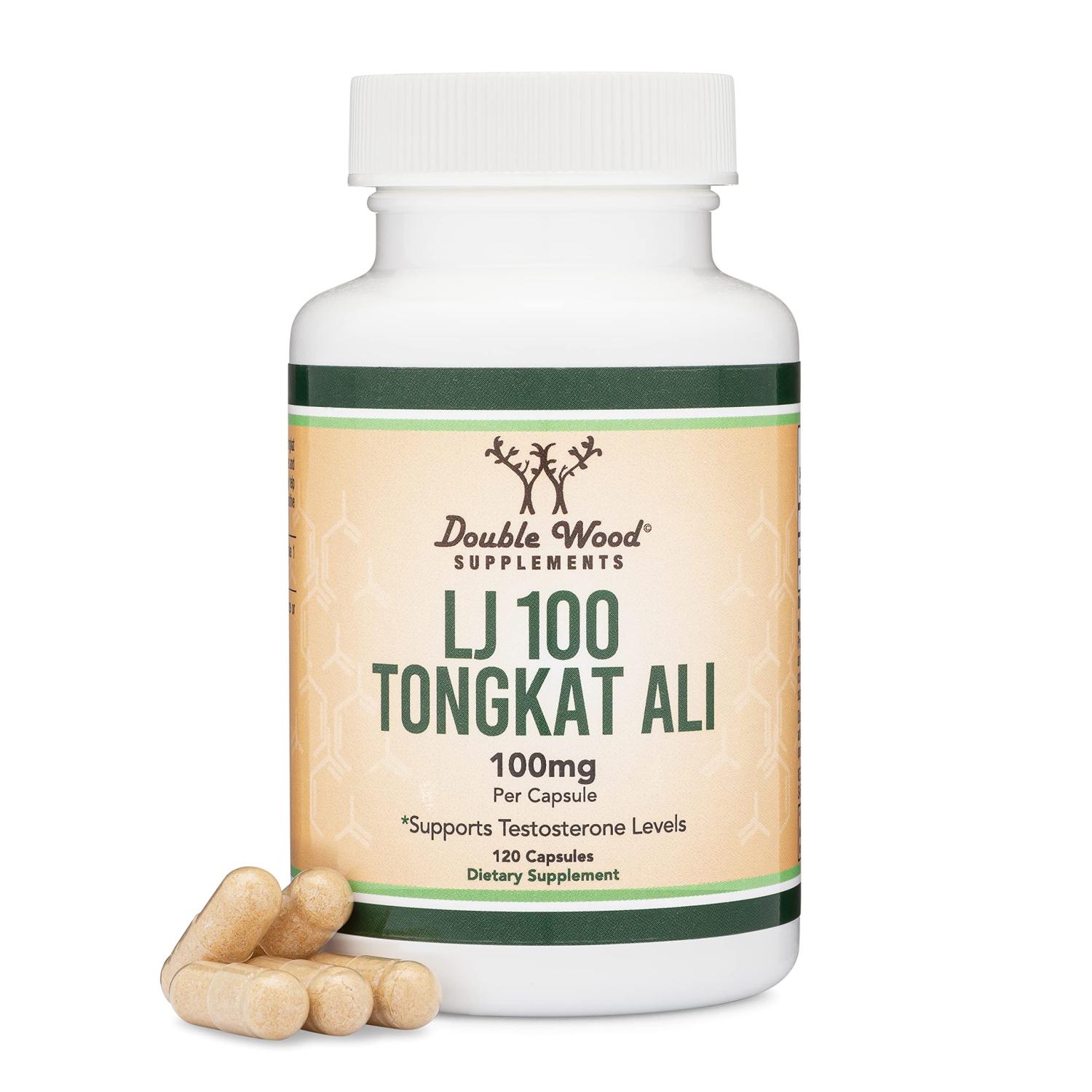 Tongkat Ali for Men (120 Capsules) - Clinically Proven LJ100 Formula, Made in USA by Double Wood ...