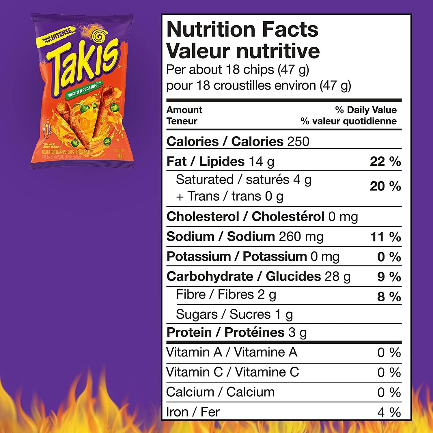 TAKIS Xplosion Zesty Nacho Cheese Flavour Tortilla Chips 280g | Buy Now with Express ...