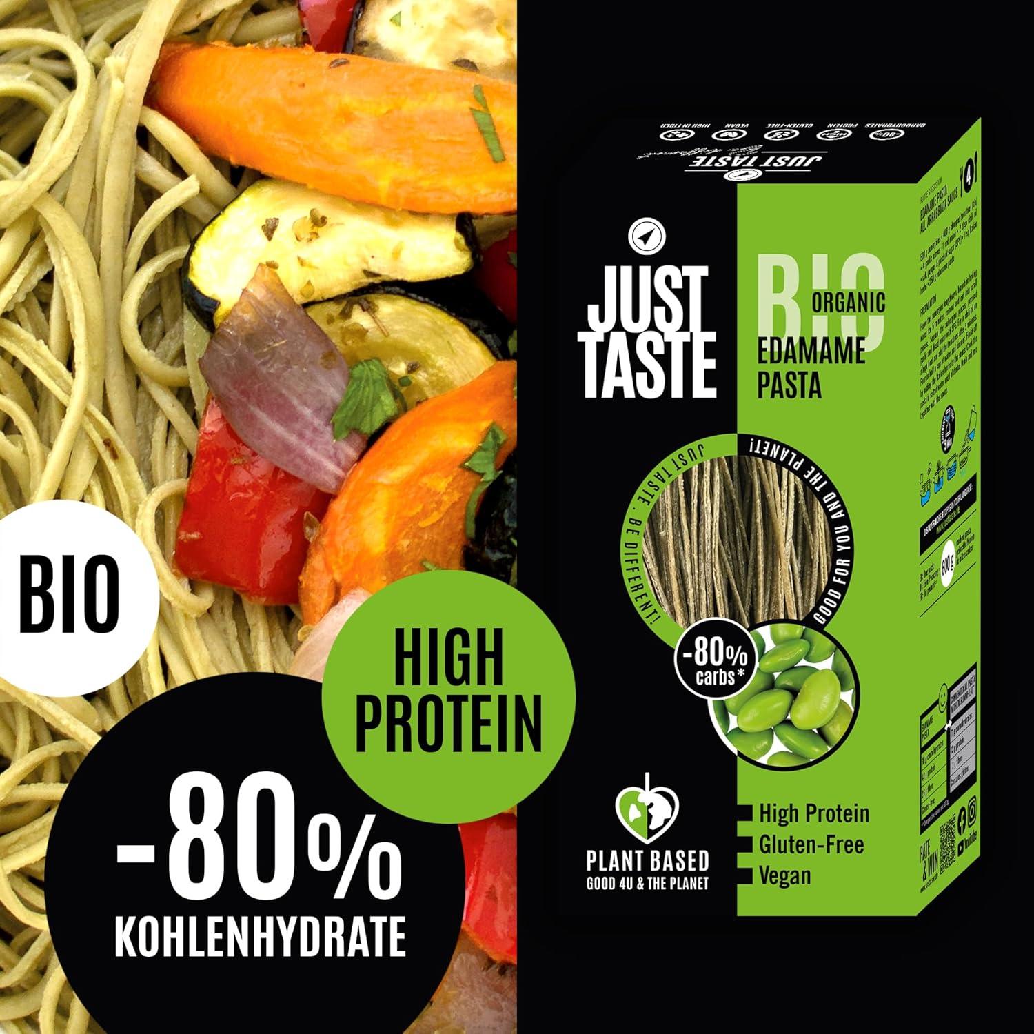 Buy JUST TASTE Organic Edamame Spaghetti - High Protein Low Carb ...