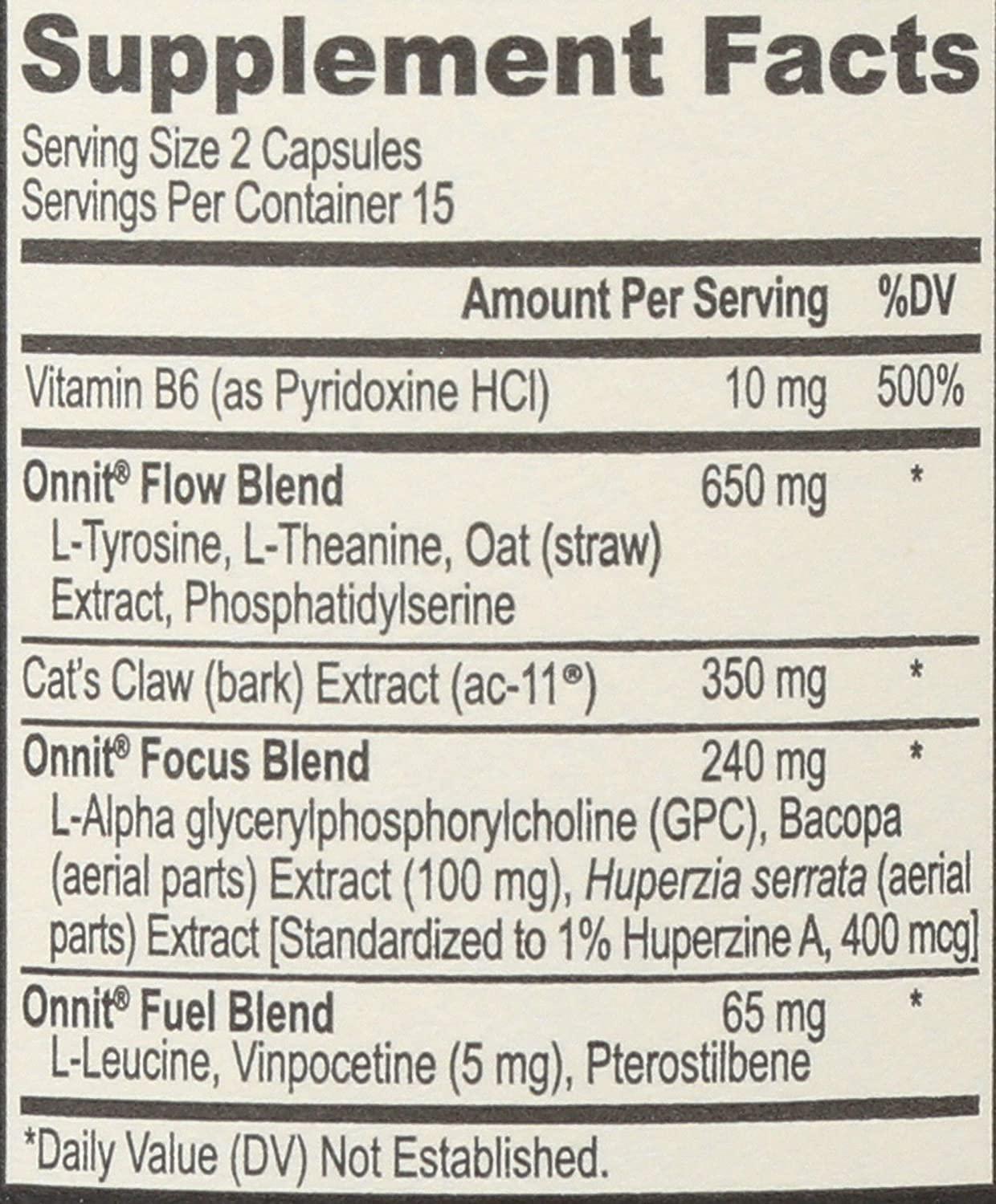 Onnit Alpha Brain - 30 Capsules for Enhanced Memory & Focus