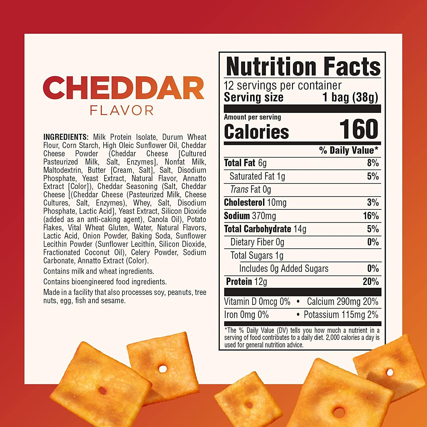 Pure Protein Cheddar Cheesy Crackers - High Protein Snack, 12G Protein ...