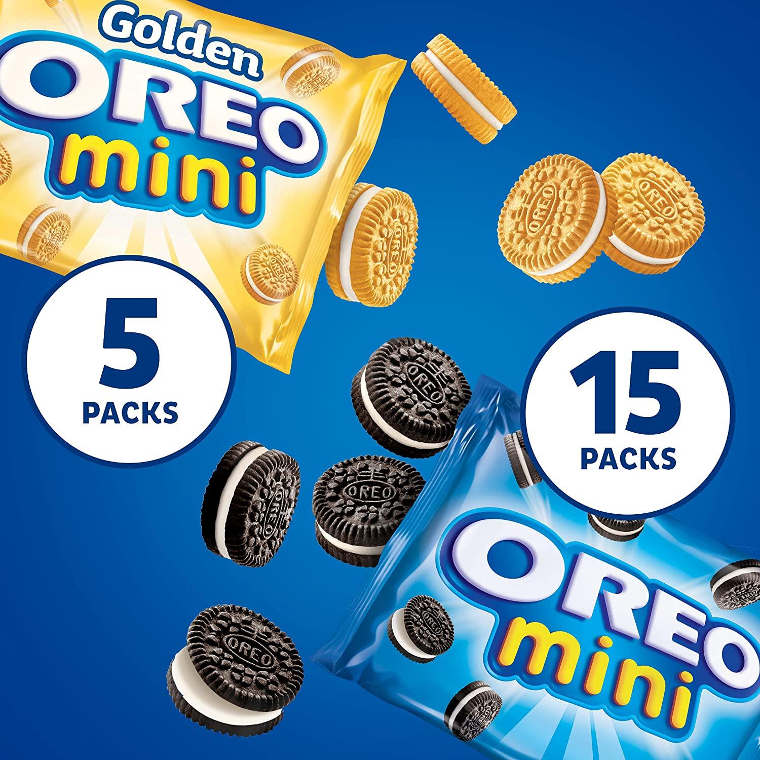 OREO Mini Mix Sandwich Cookies Variety Pack - 20 Snack Packs ...