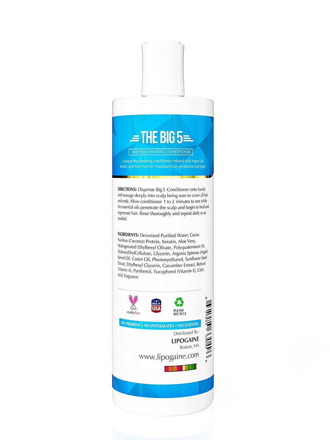 Lipogaine Hair Loss Prevention Conditioner with Argan Oil, Keratin ...