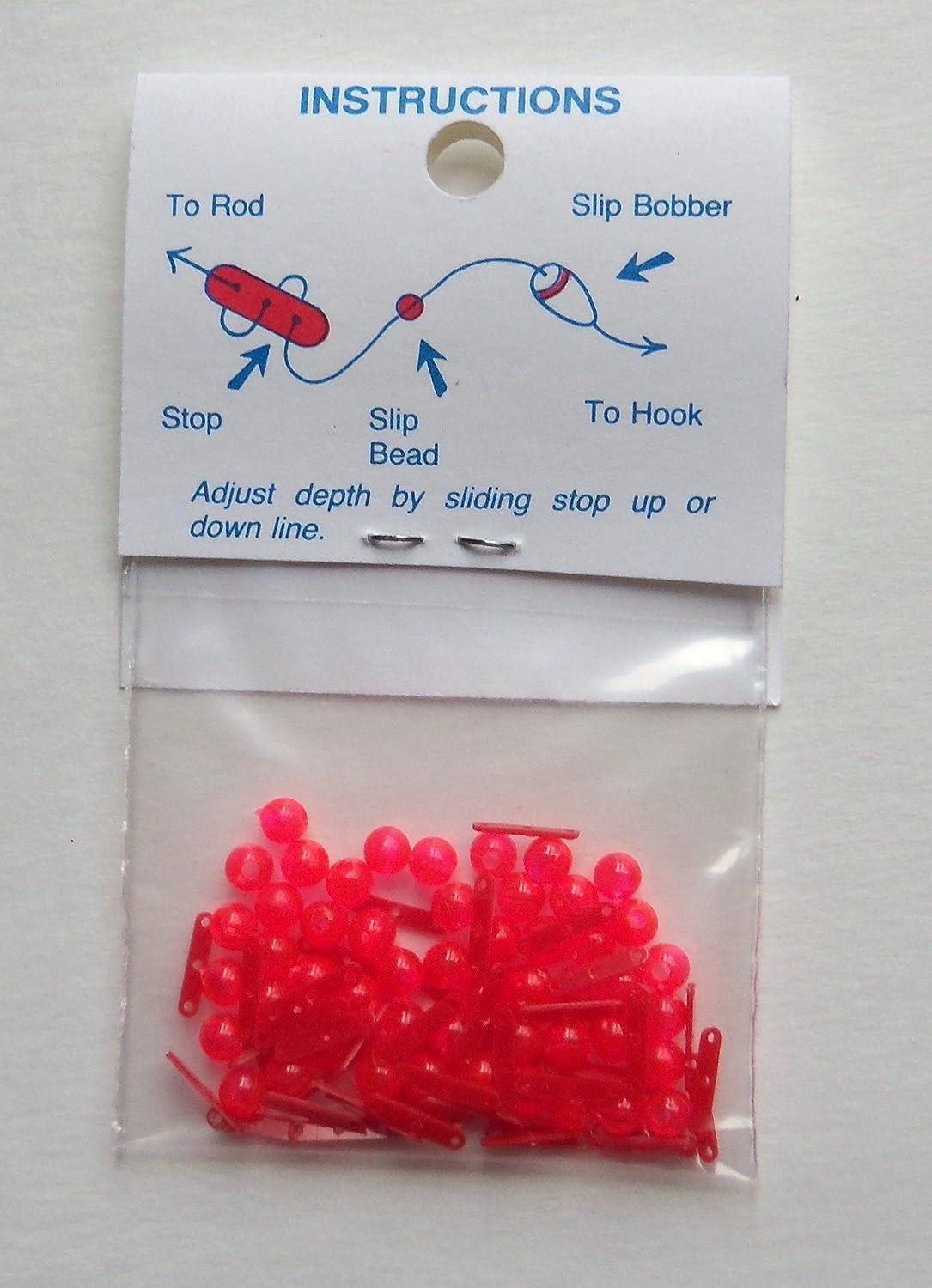 JS Bobber Stops and Beads - Three Hole - Pack of 50 - Fishing Stops ...
