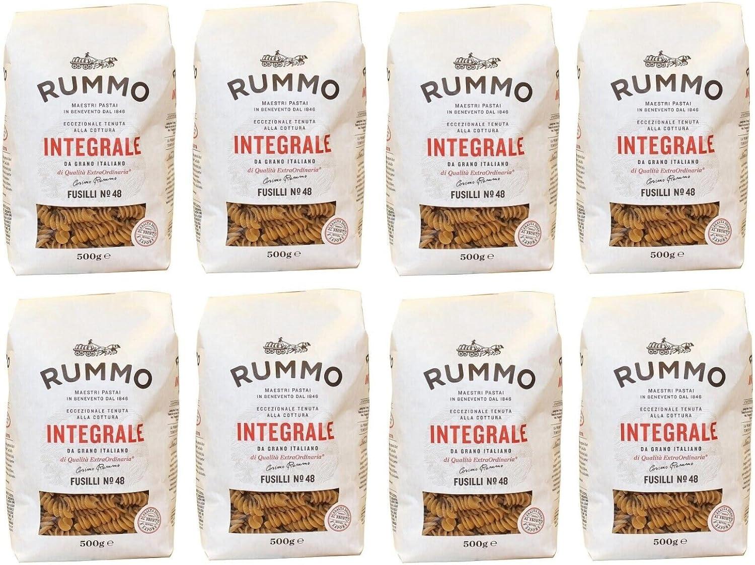 Rummo Wholemeal Pasta Trial Pack 8 Mixed Pasta + 8 Italian Fusilli ...