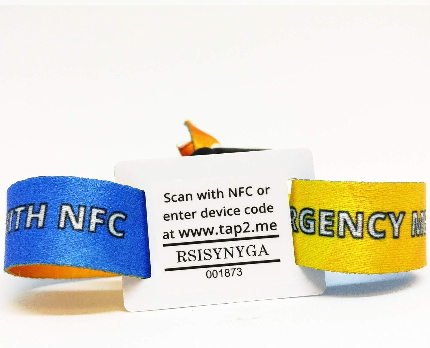 Tap2Tag Fabric Medical Alert Wristband | NFC Scannable Bracelet | Buy Now with Express ...