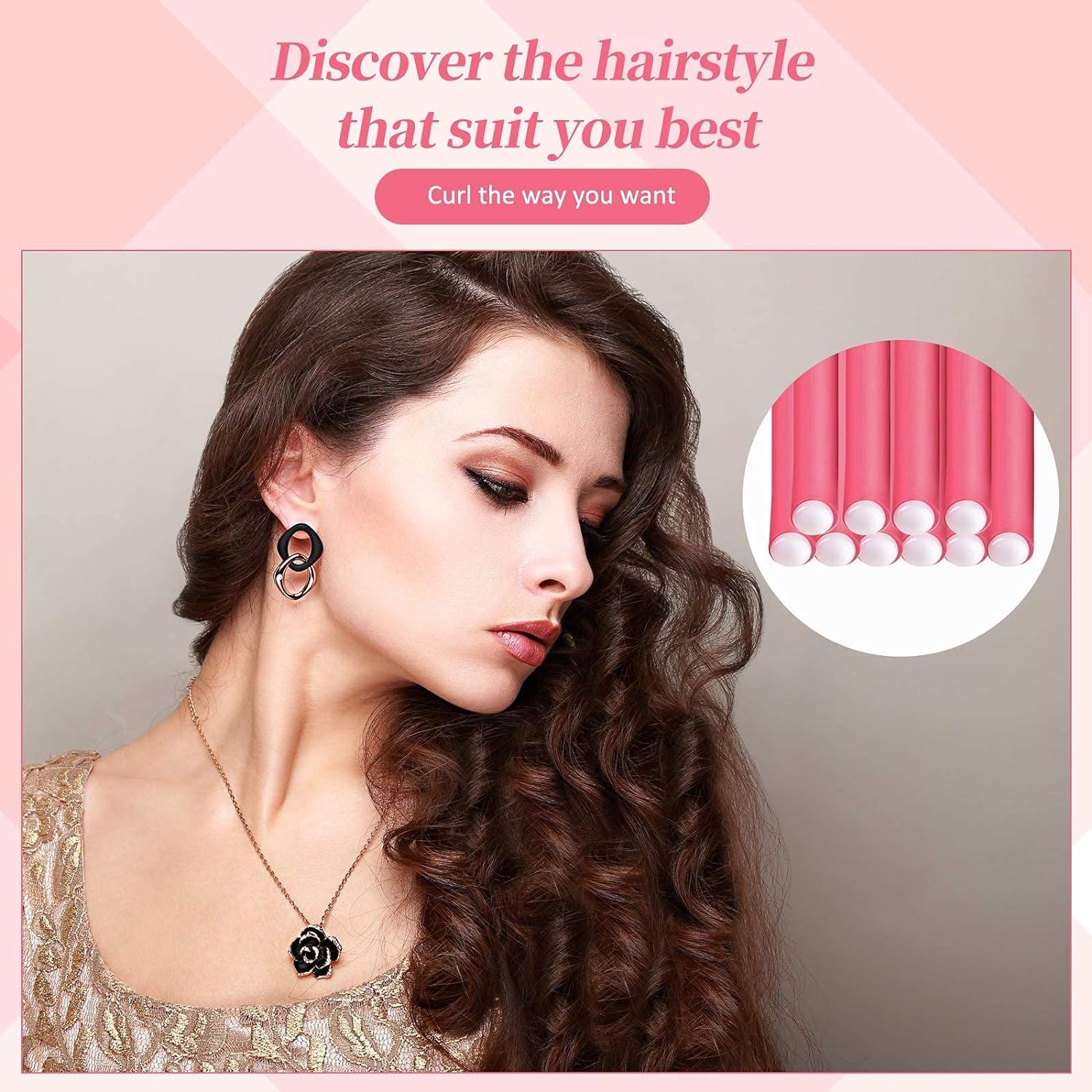 10 Pieces Flexible Hair Roller Flexible Curling Rod Hair Twist Roller ...