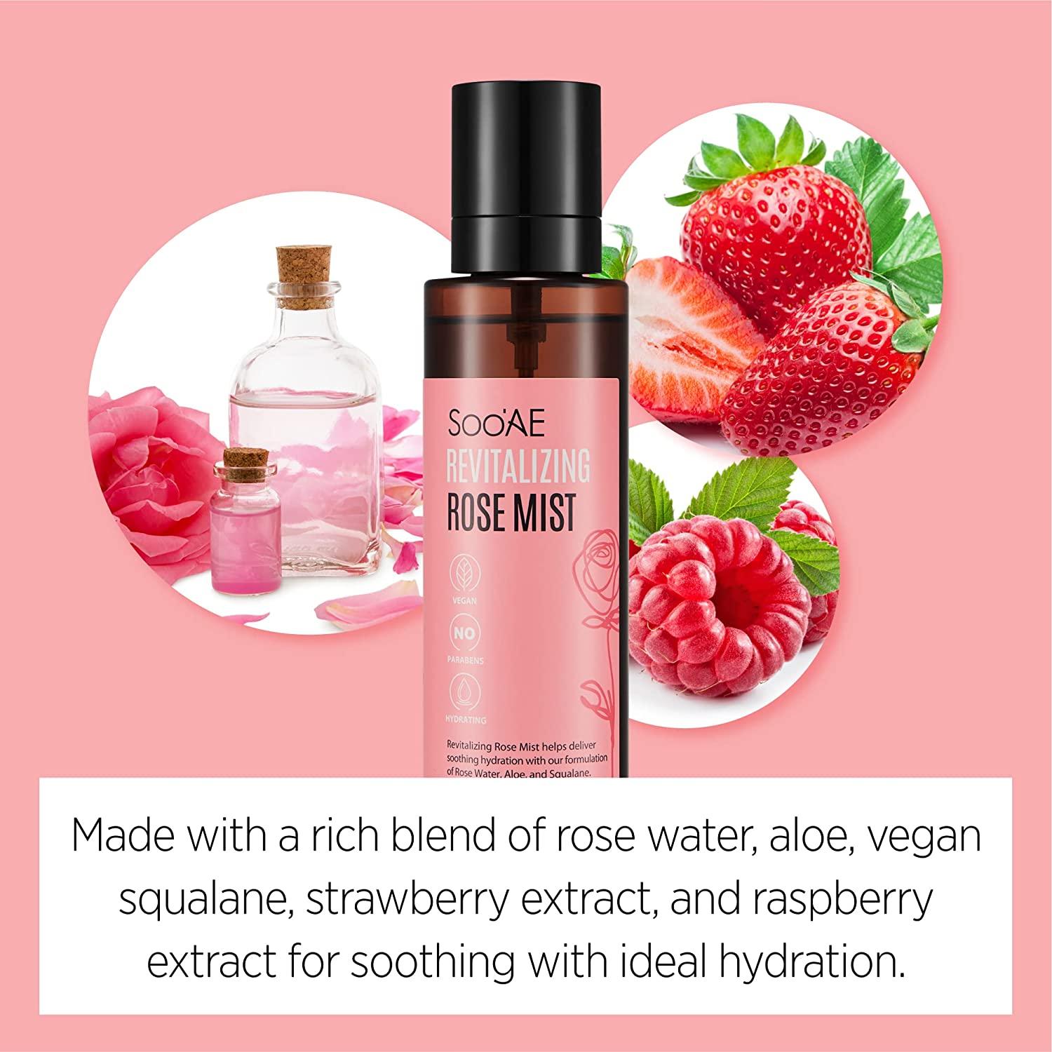 Soo'AE Revitalizing Rose Mist 6.76 fl. Oz. - Hydrating Alcohol-Free ...