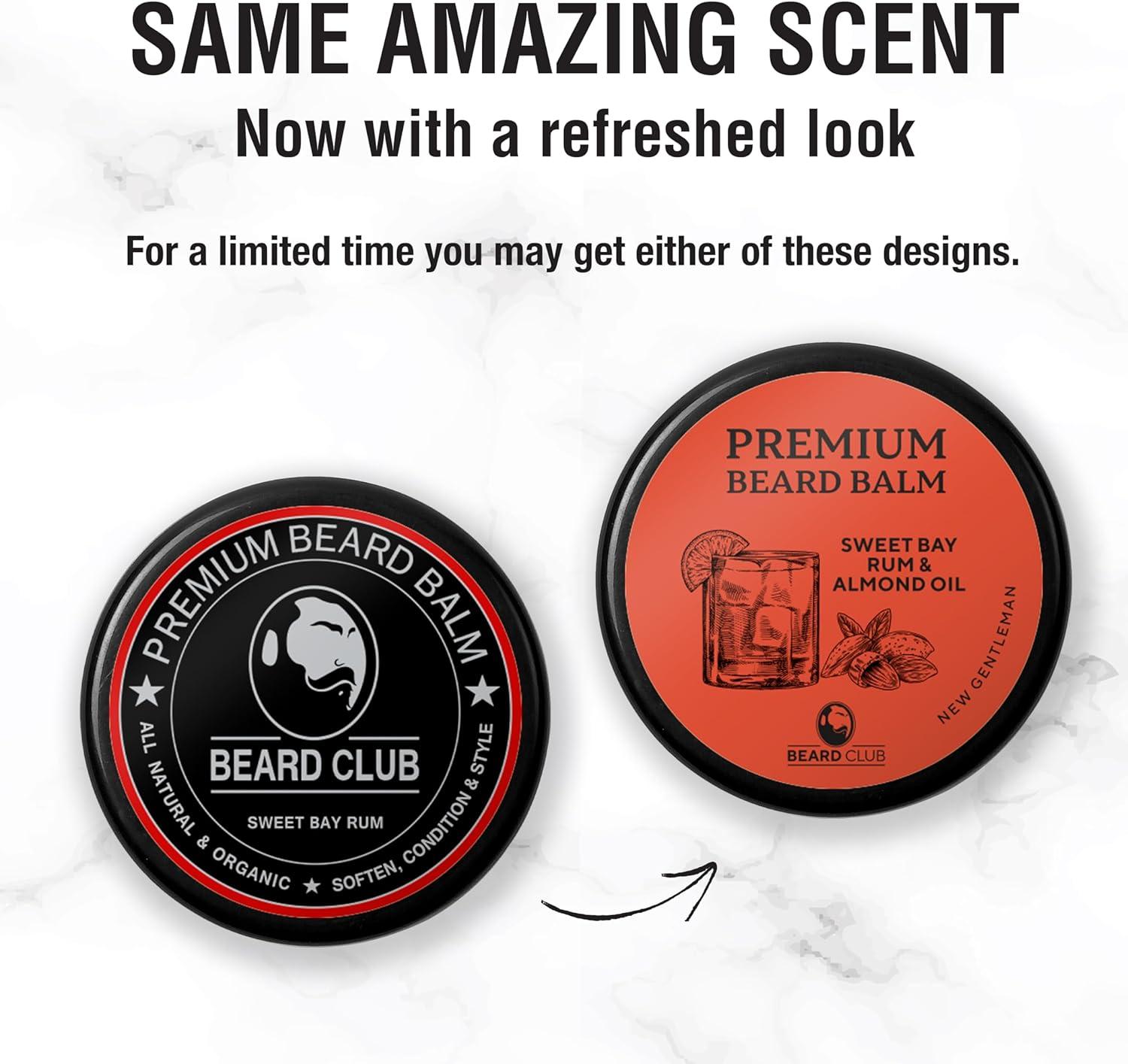 Beard Club Sweet Bay Rum Beard Balm for Men - Premium Natural ...