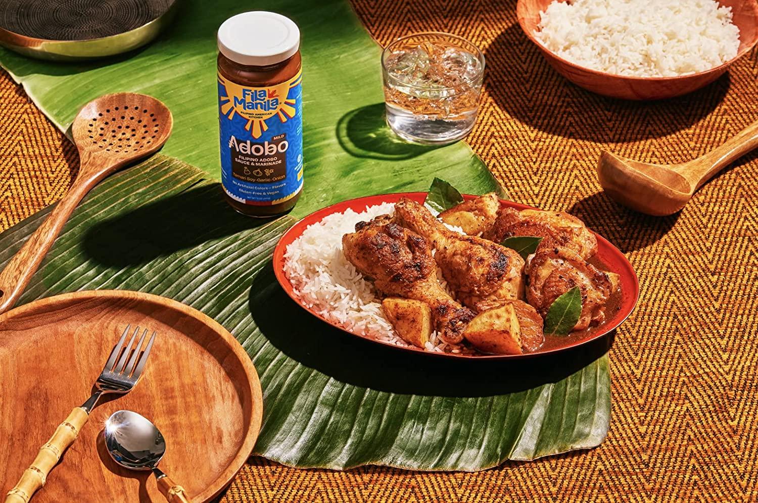 Fila Manila Filipino Adobo Sauce & Marinade 12 oz - Mild, Vegan, Gluten ...