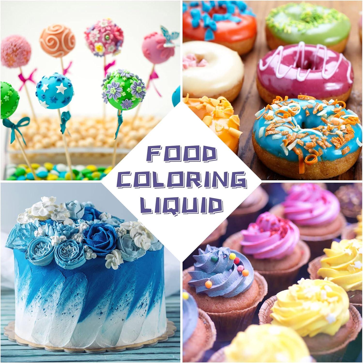 Food Coloring Liquid - 16 Colors Food Coloring Food Grade Vibrant Food ...