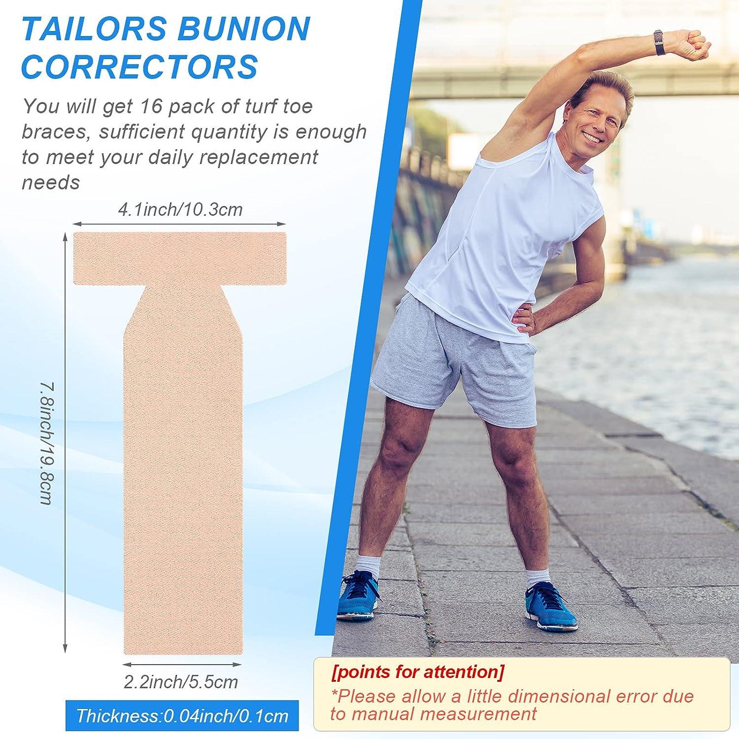 16 Pieces Big Toe Turf Toe Brace T Shaped Big Toe Brace Soft Big Toe ...