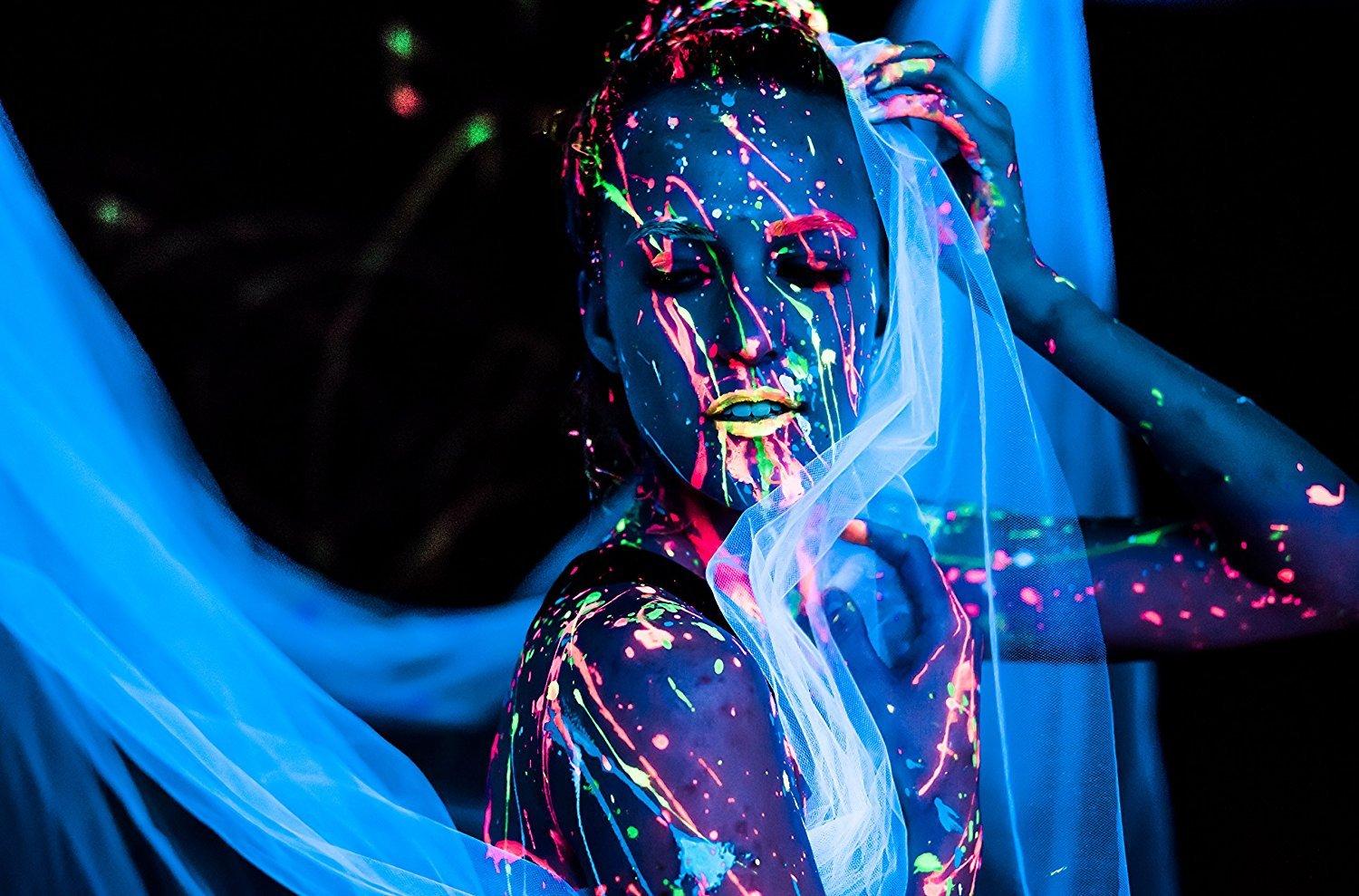 Body paint black light store