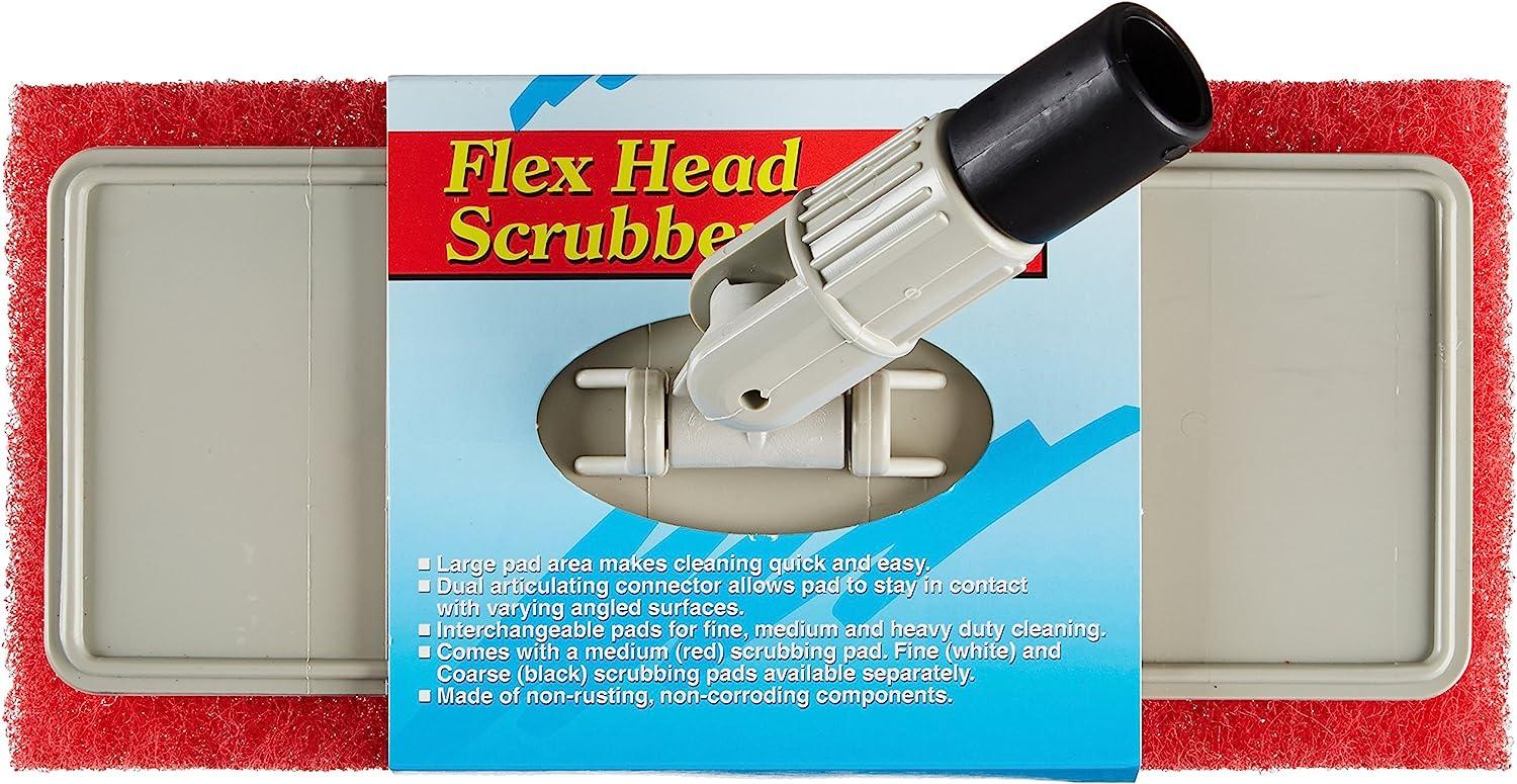 STAR BRITE Flexible Head Scrubber with Red Pad (040124) Flex Head ...