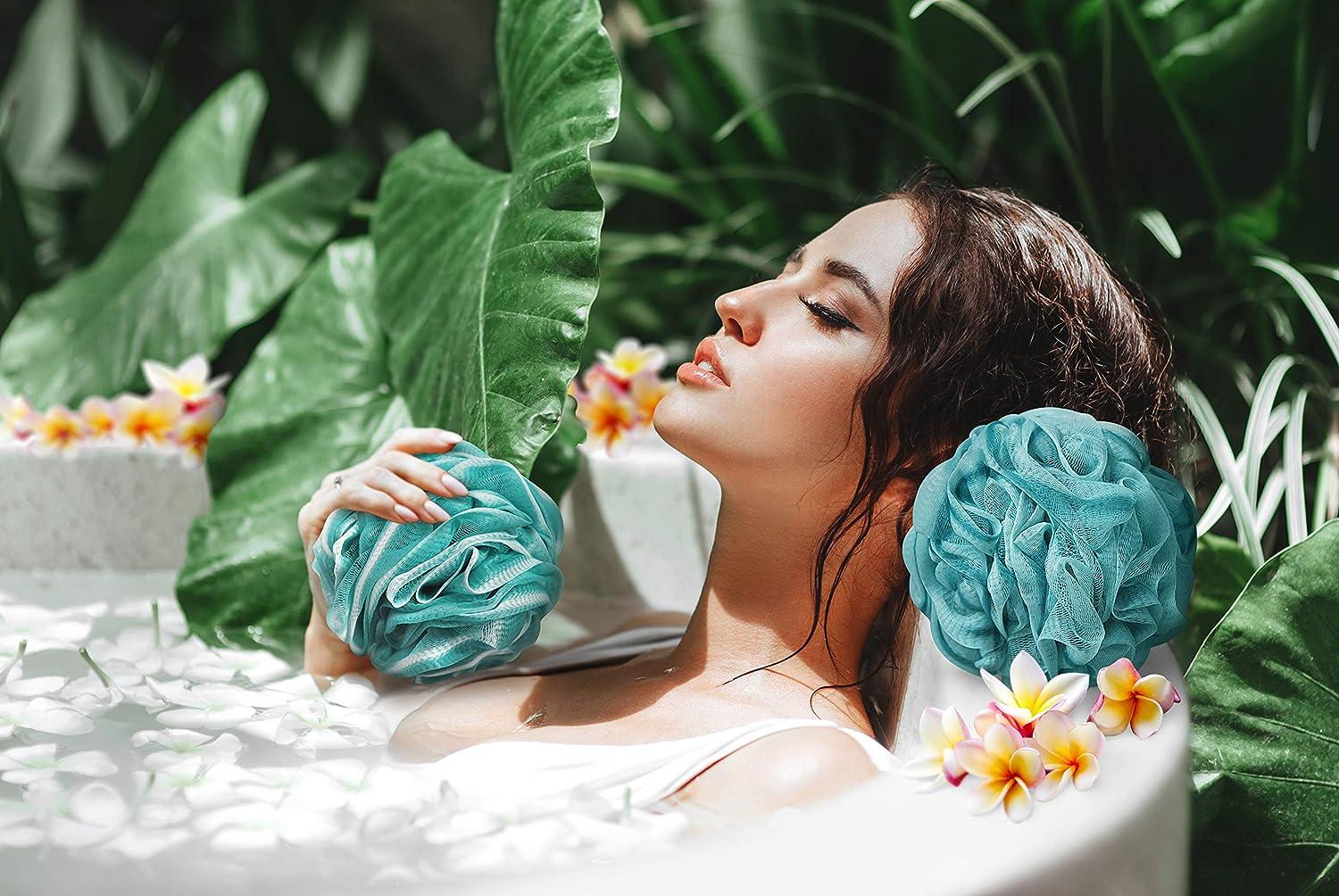 La Paix Ocean Colors Loofah Bath Sponge XL 75g Set of 4 - Soft ...