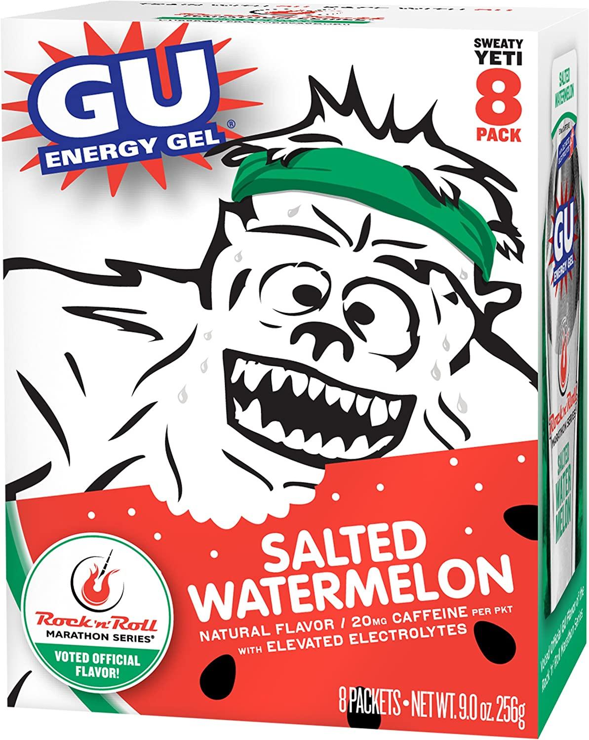 GU Energy Original Sports Nutrition Energy Gel Salted Watermelon 8 ...