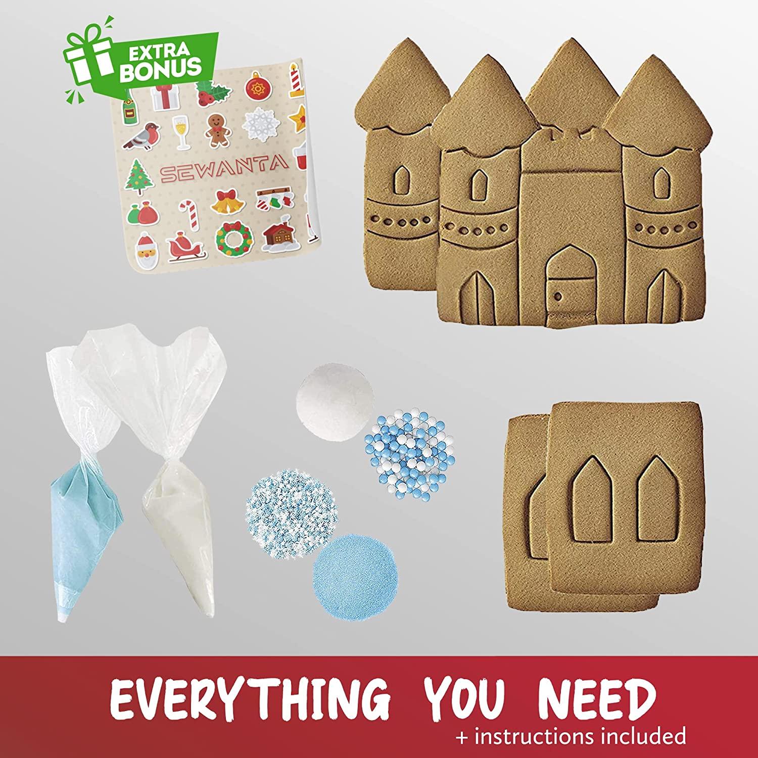 Winter Castle Gingerbread House Kit with Candy, Icing, and Fondant ...