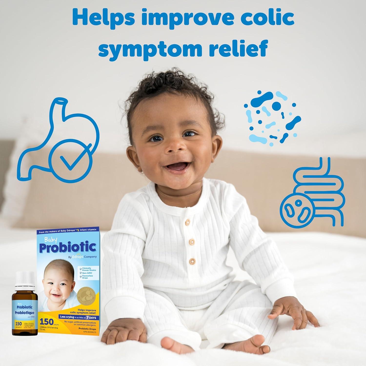Baby Ddrops Probiotic 150 Drops - Colic Symptom Relief for Newborns and ...