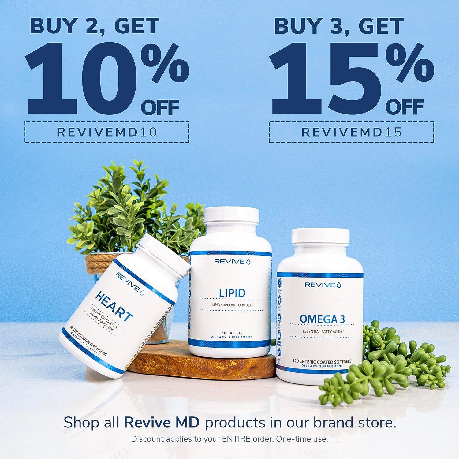 Pure Magnesium Glycinate Capsules 200mg by Revive MD - High Absorption ...