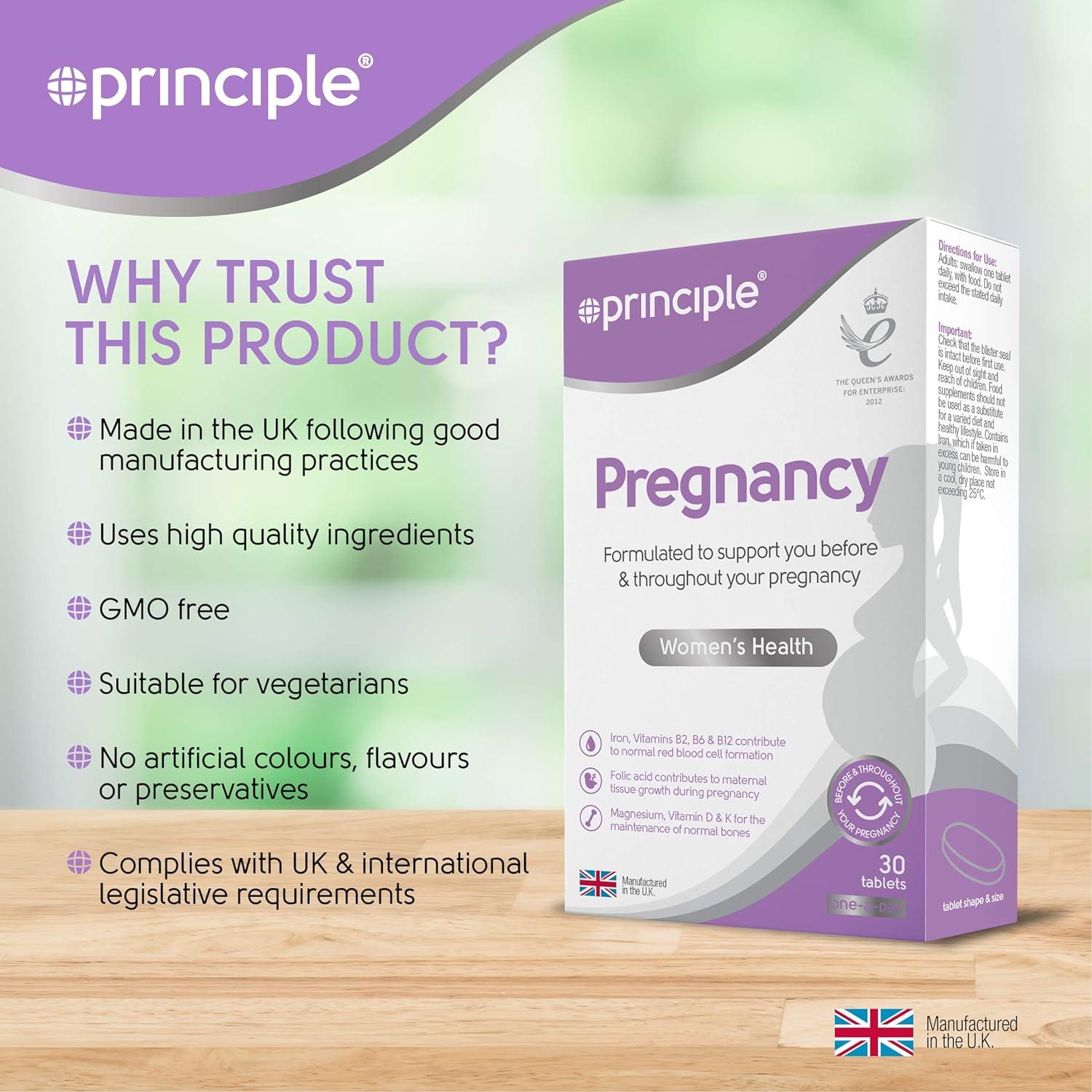 Pregnancy Food Supplement | Principle Pregnancy | 30 Tablets | 1 Month ...