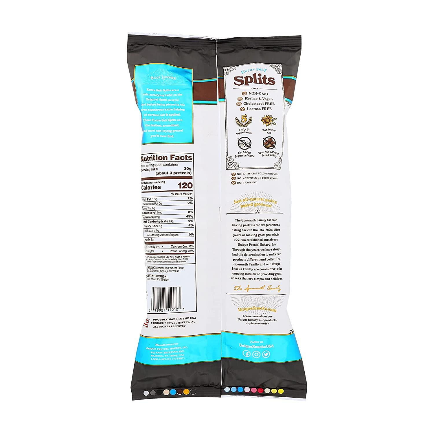 Extra Salt Splits Pretzels 11 Oz Bags (Pack of 6) - Delicious Homestyle ...