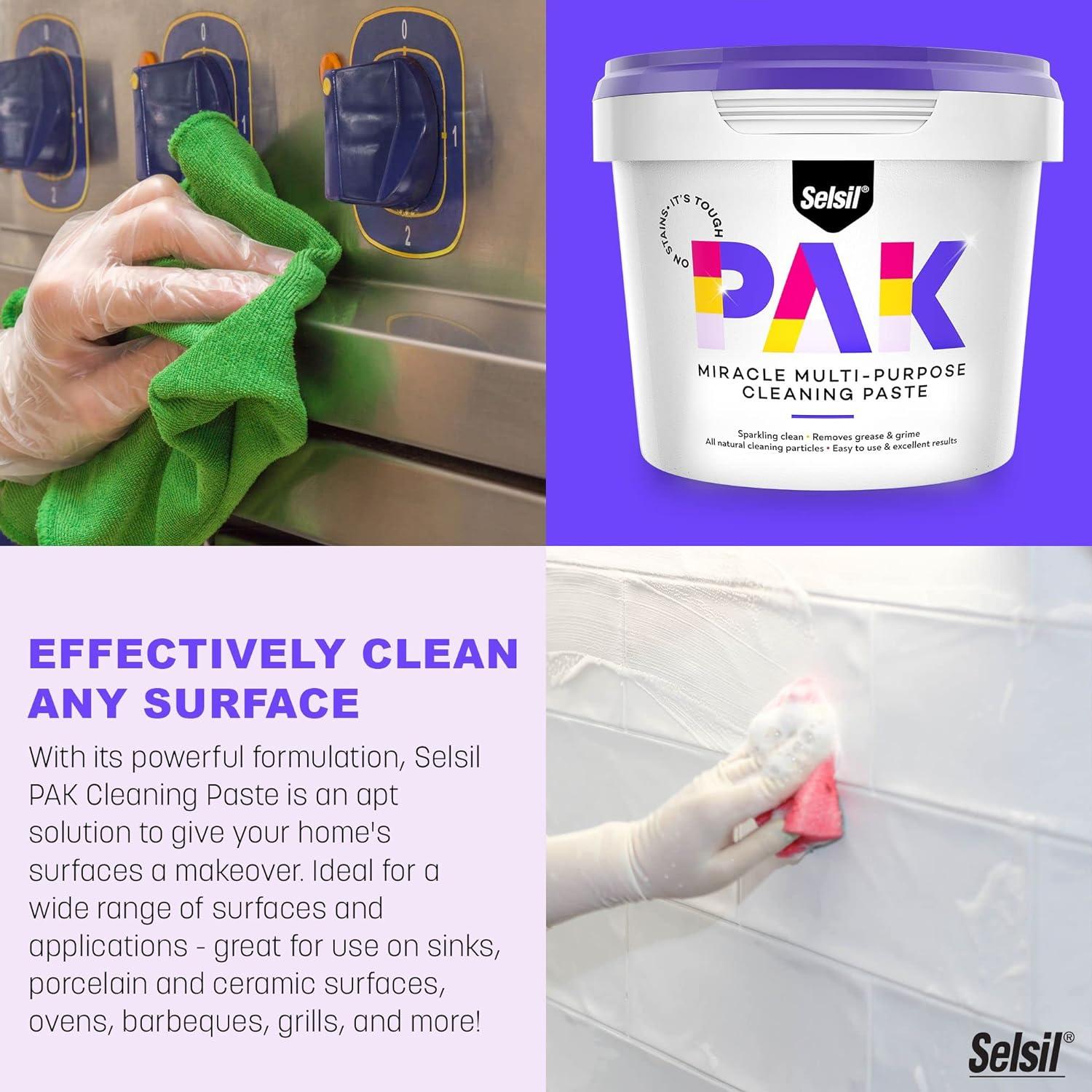 SELSIL PAK Miracle Multi-Purpose Cleaning Paste Cleaner Paste Removes ...