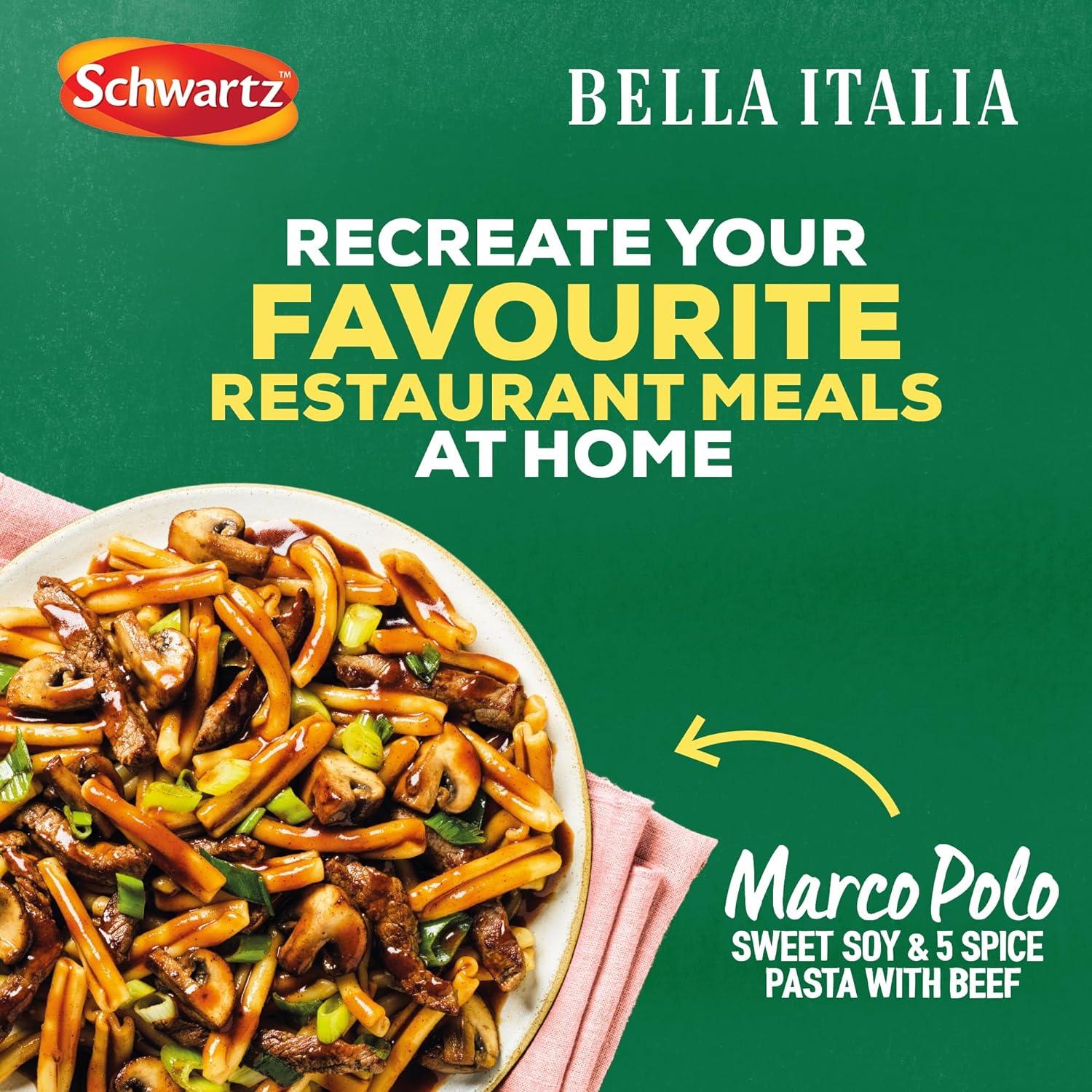 Schwartz x Bella Italia Marco Polo Sweet Soy & 5 Spice Pasta with Beef ...