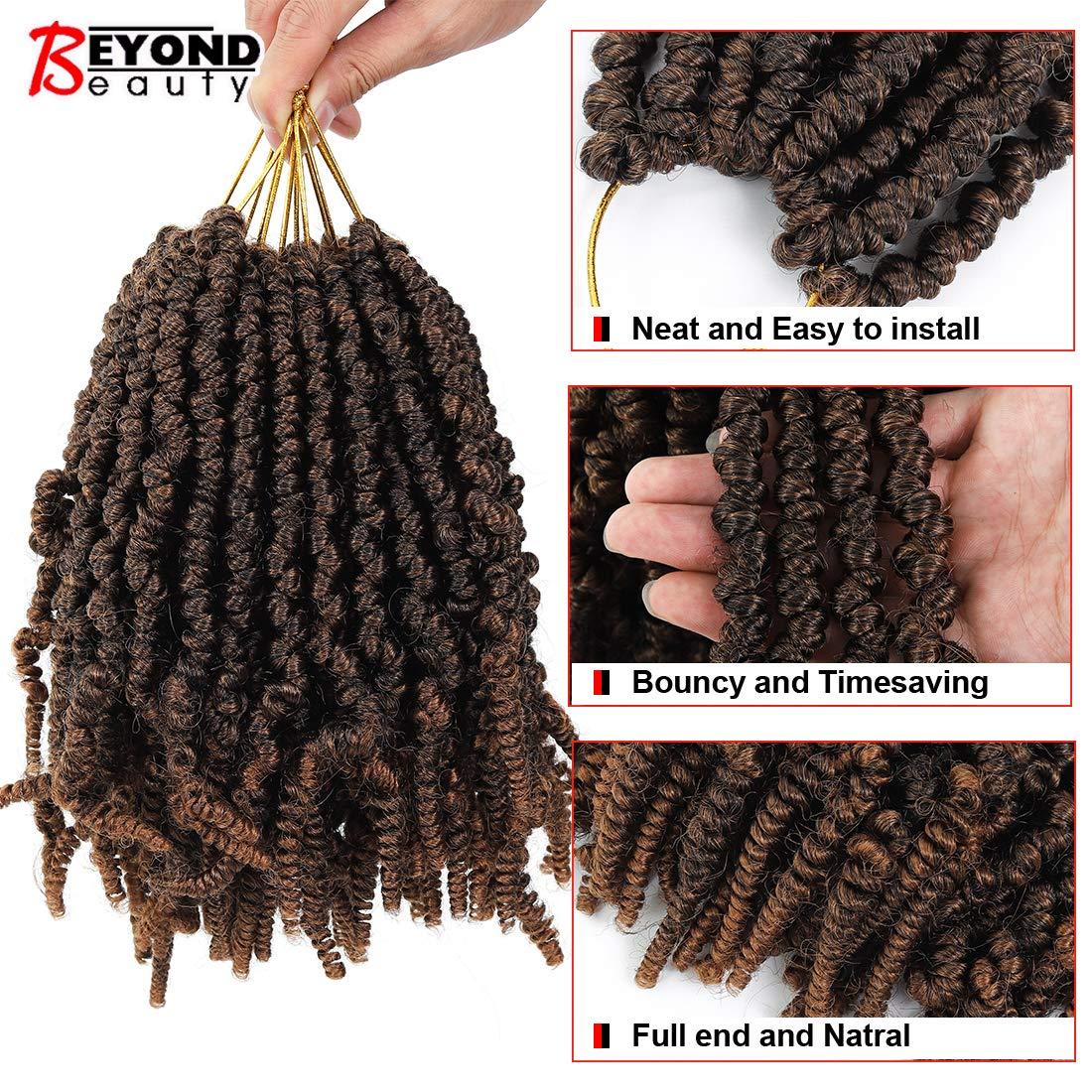 8 Pre-Twisted Passion Twist Crochet Braids - Short Curly Bomb Twist ...