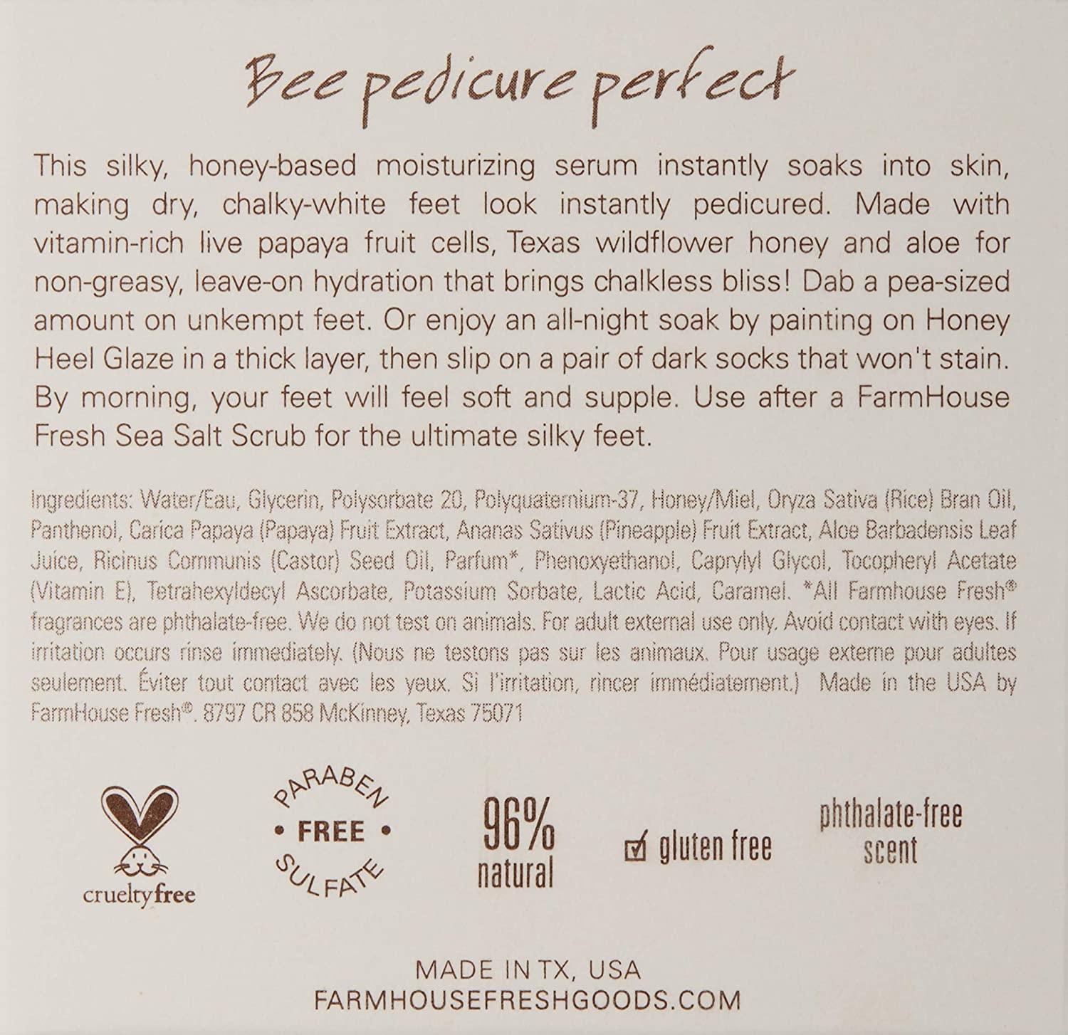 FarmHouse Fresh Honey Heel Glaze - 3 Fl Oz | Moisturizing Foot ...