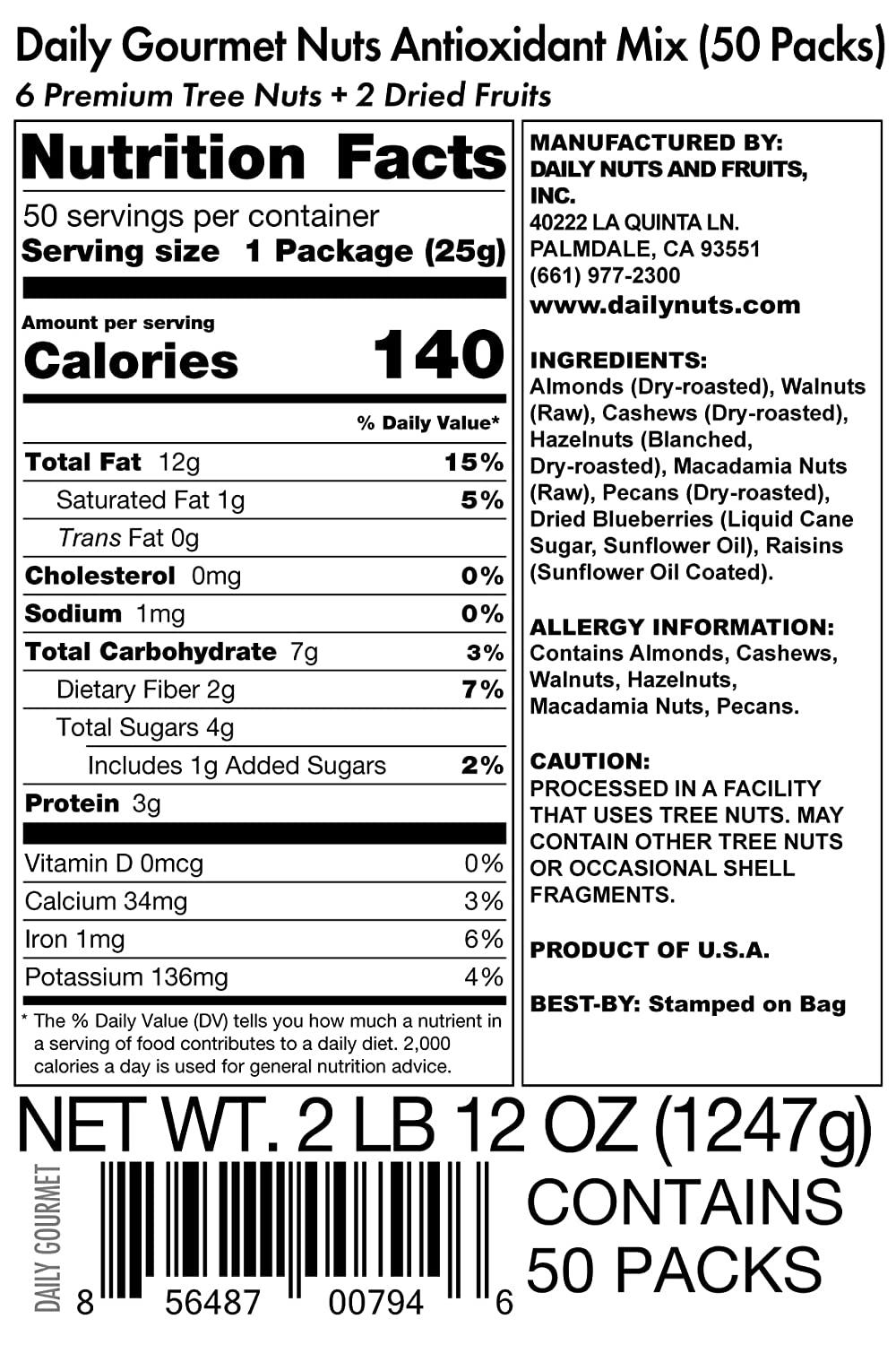 Daily Gourmet Nuts - Antioxidant Mix | Healthy Trail Mix Individual ...