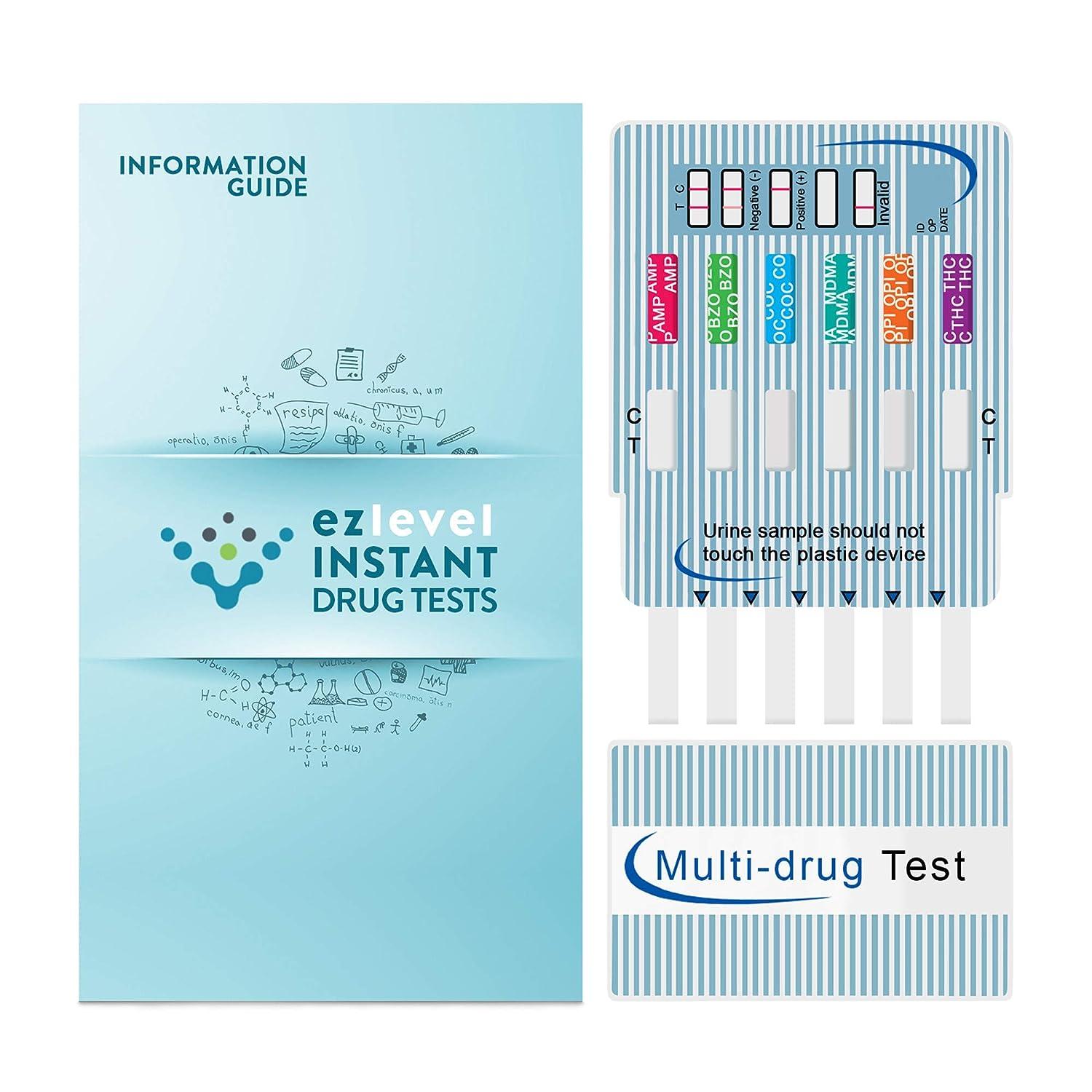 EZ Level 12 Panel Urine Multi Drug Test Kit - 5 Count Pack - Drug ...