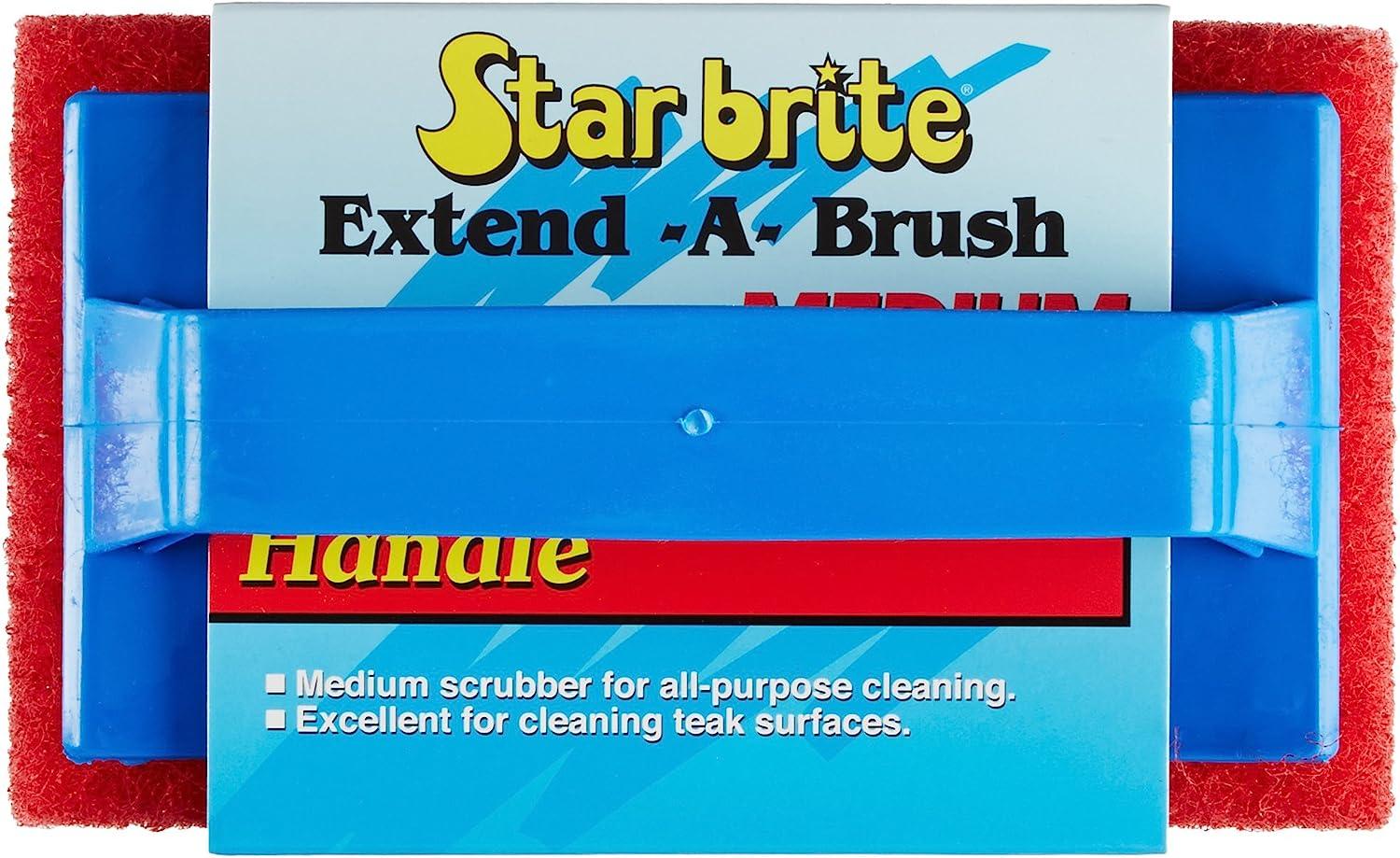 Star brite Scrub Pad with Handle - Medium Red - 3 Textures - Multi ...