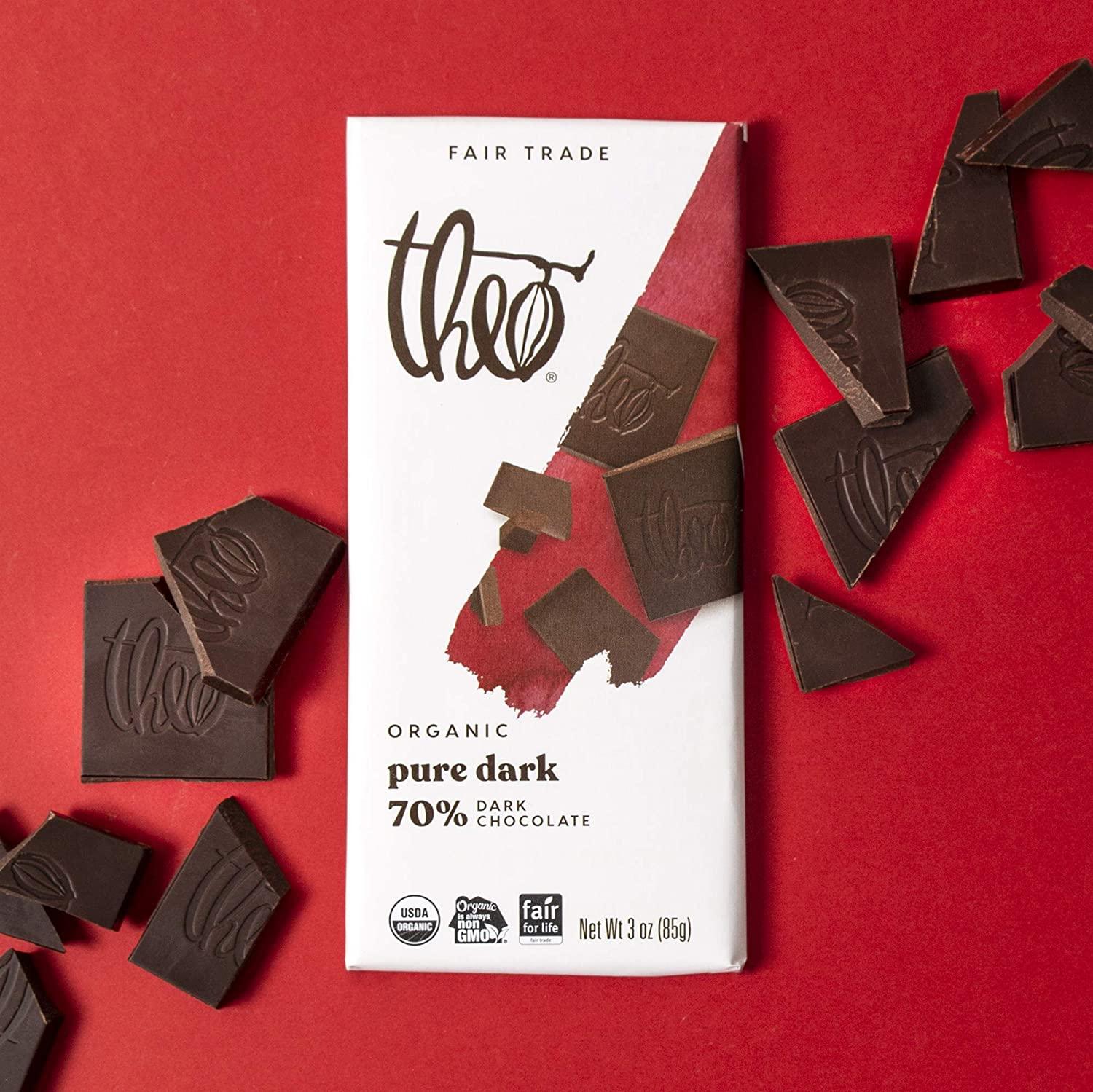 Buy Theo Chocolate Organic Dark Chocolate Bar 70 Cacao Vegan Fair