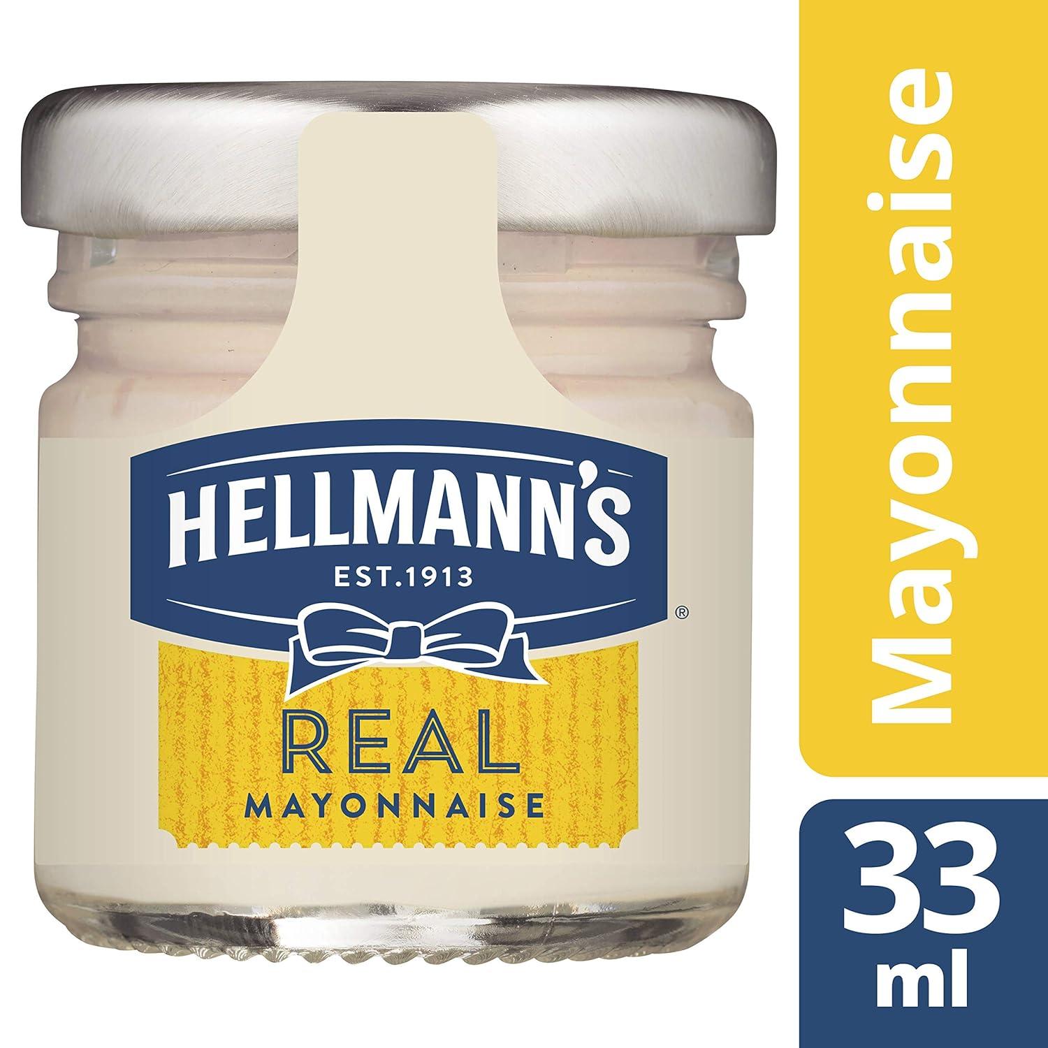 Hellmann's Real Mayonnaise Mini Glass - 80 Pack (33 ml Each) | Perfect ...