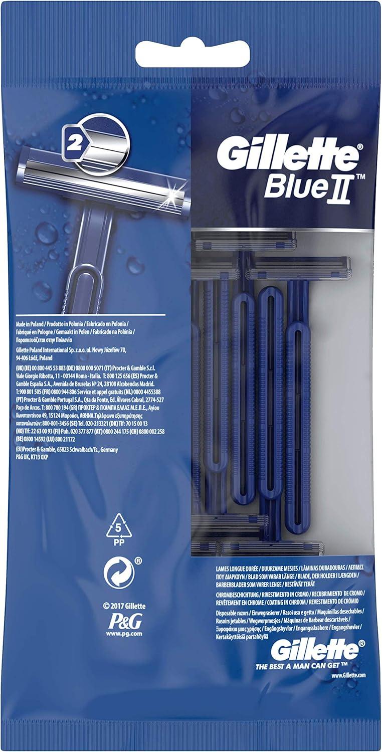 Buy Gillette BlueII Disposable Razors for Men - 10 Pack 2 Blade Fixed ...