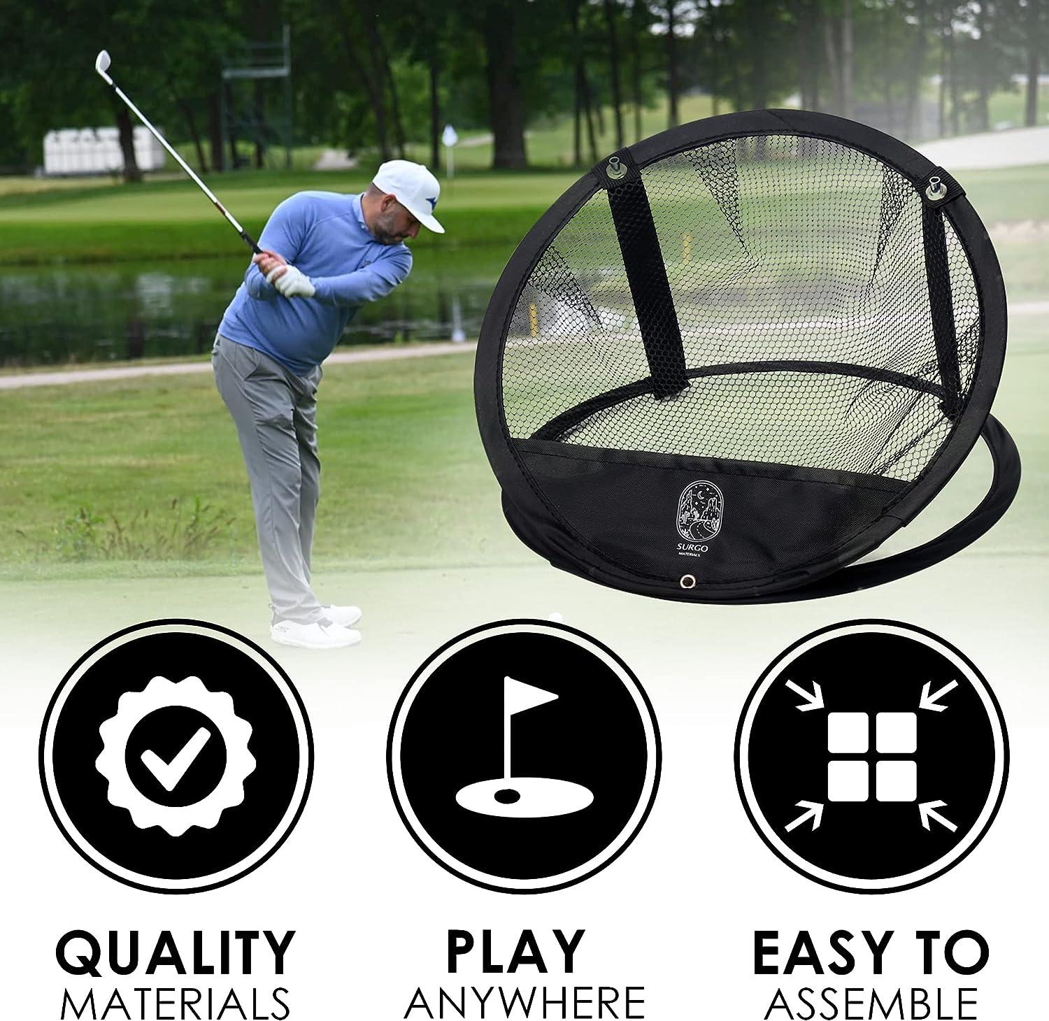 Golf Chipping Net with 3 Targets - Portable Backyard Practice Swing ...