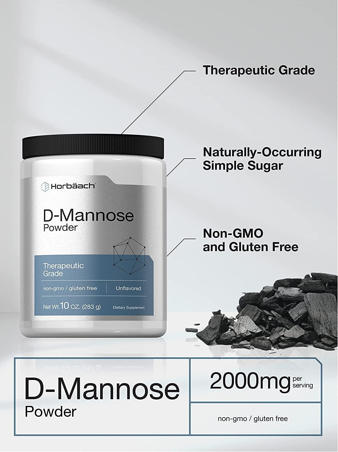 D-Mannose Powder 10oz | Vegetarian Non-GMO Gluten Free | Therapeutic ...