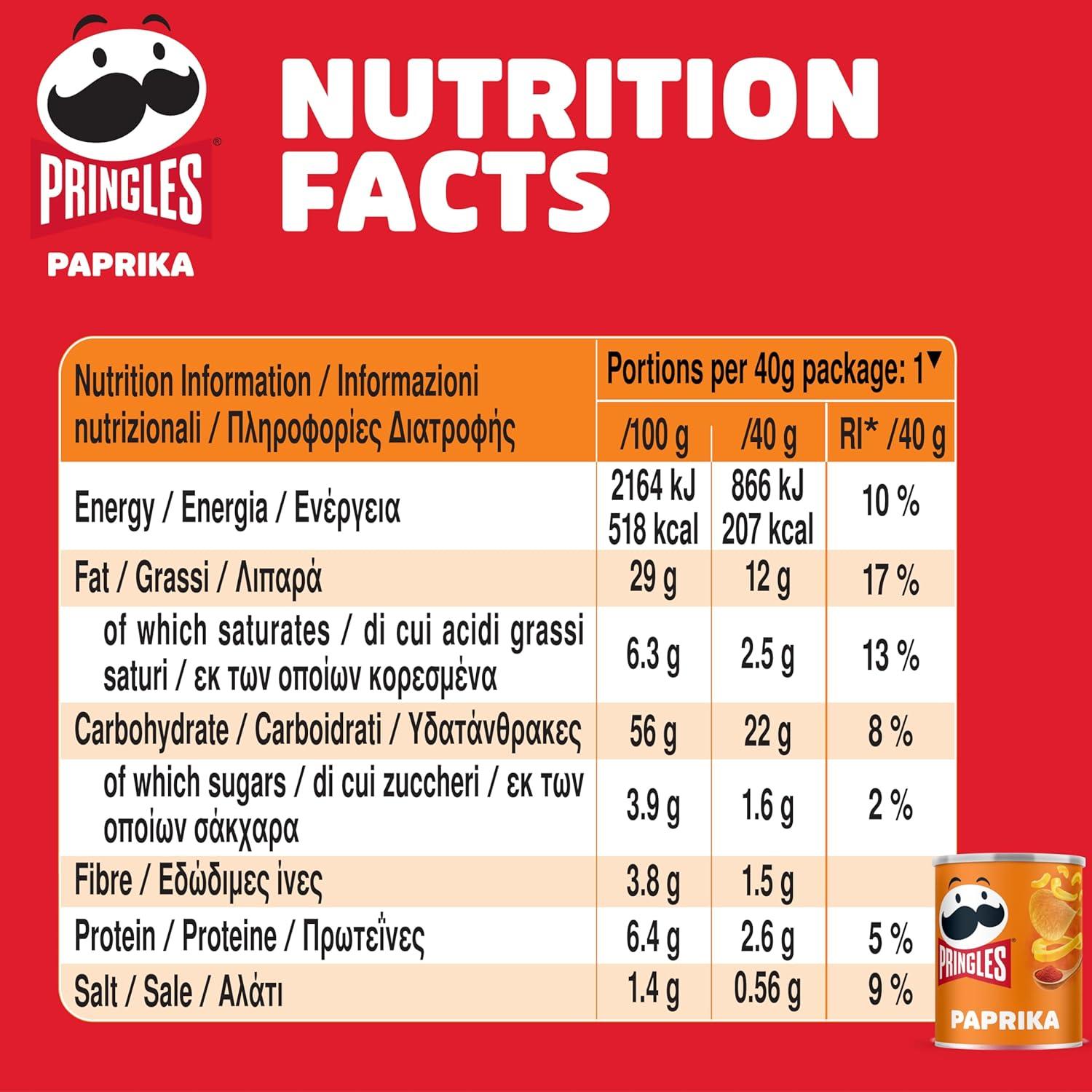 Buy Pringles Sweet Paprika (12 x 40g) | Irresistible Snack Classic ...