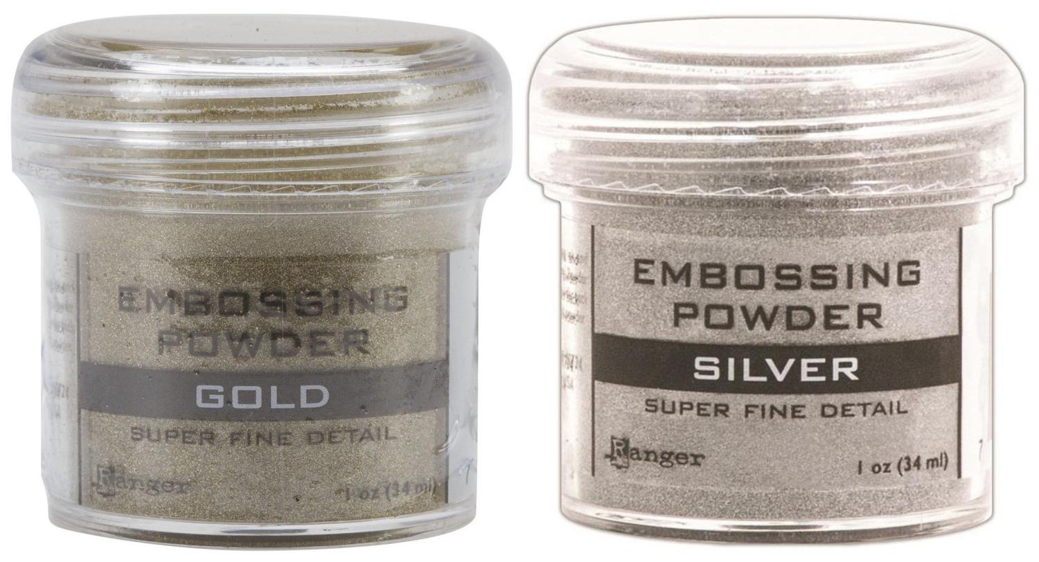 Ranger Embossing Powder Set - Gold & Silver Variety Pack (2 Jars) | Buy ...