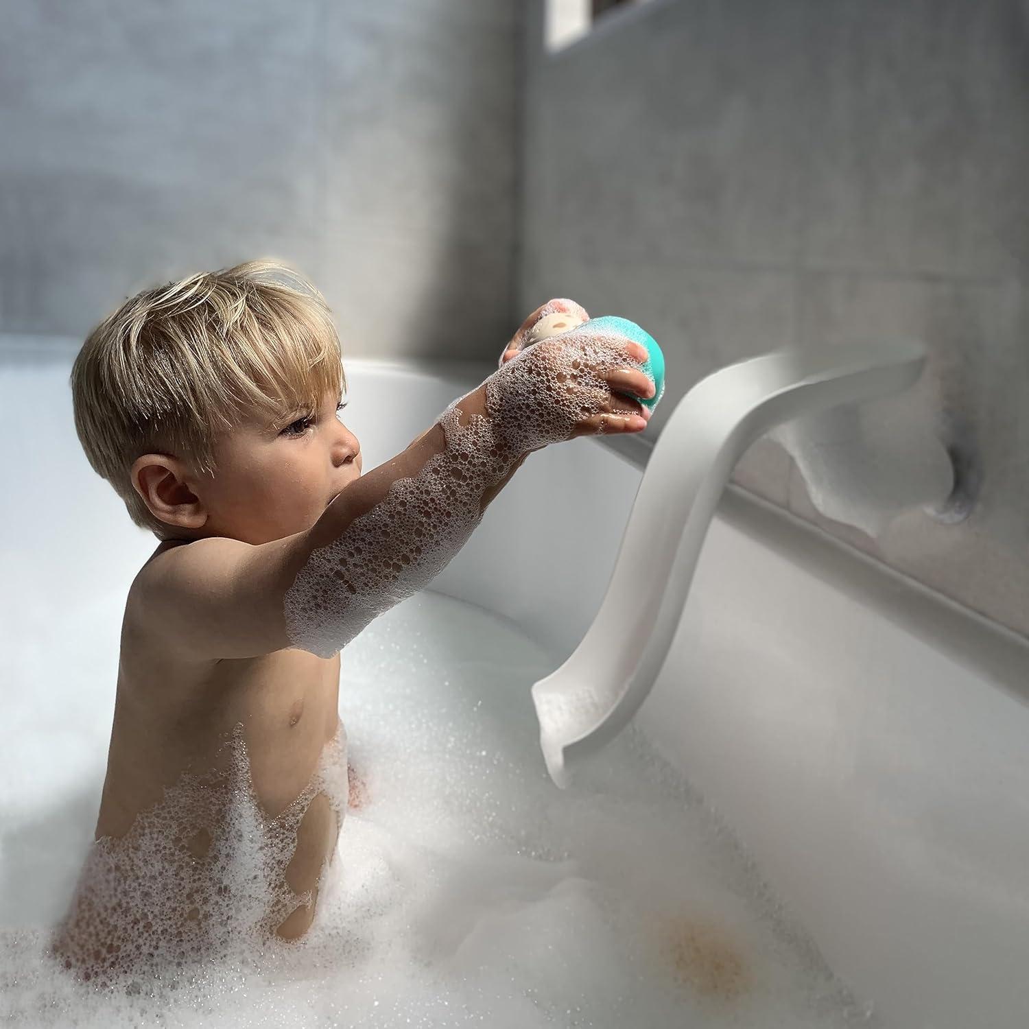 Matchstick Monkey Antimicrobial Baby Bath Toy Slide Set with Easy Grip ...