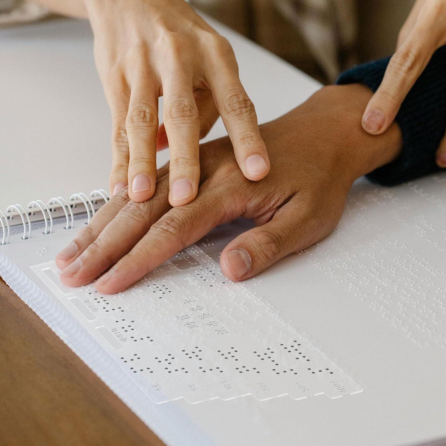 Healeved Braille Card Acrylic Braille Label Card Braille Card Board ...